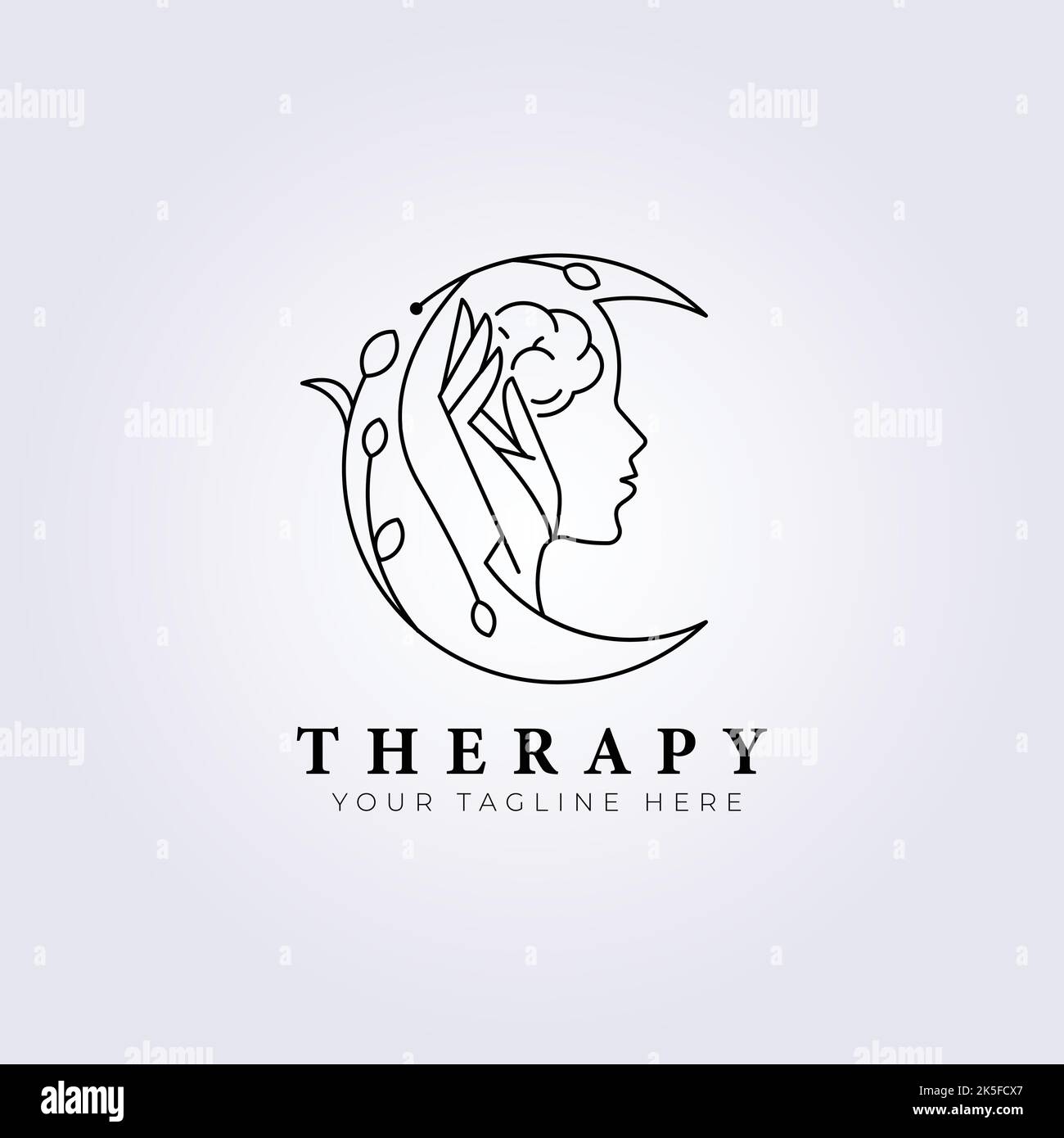 support mental health therapy logo vintage vector illustration design ...