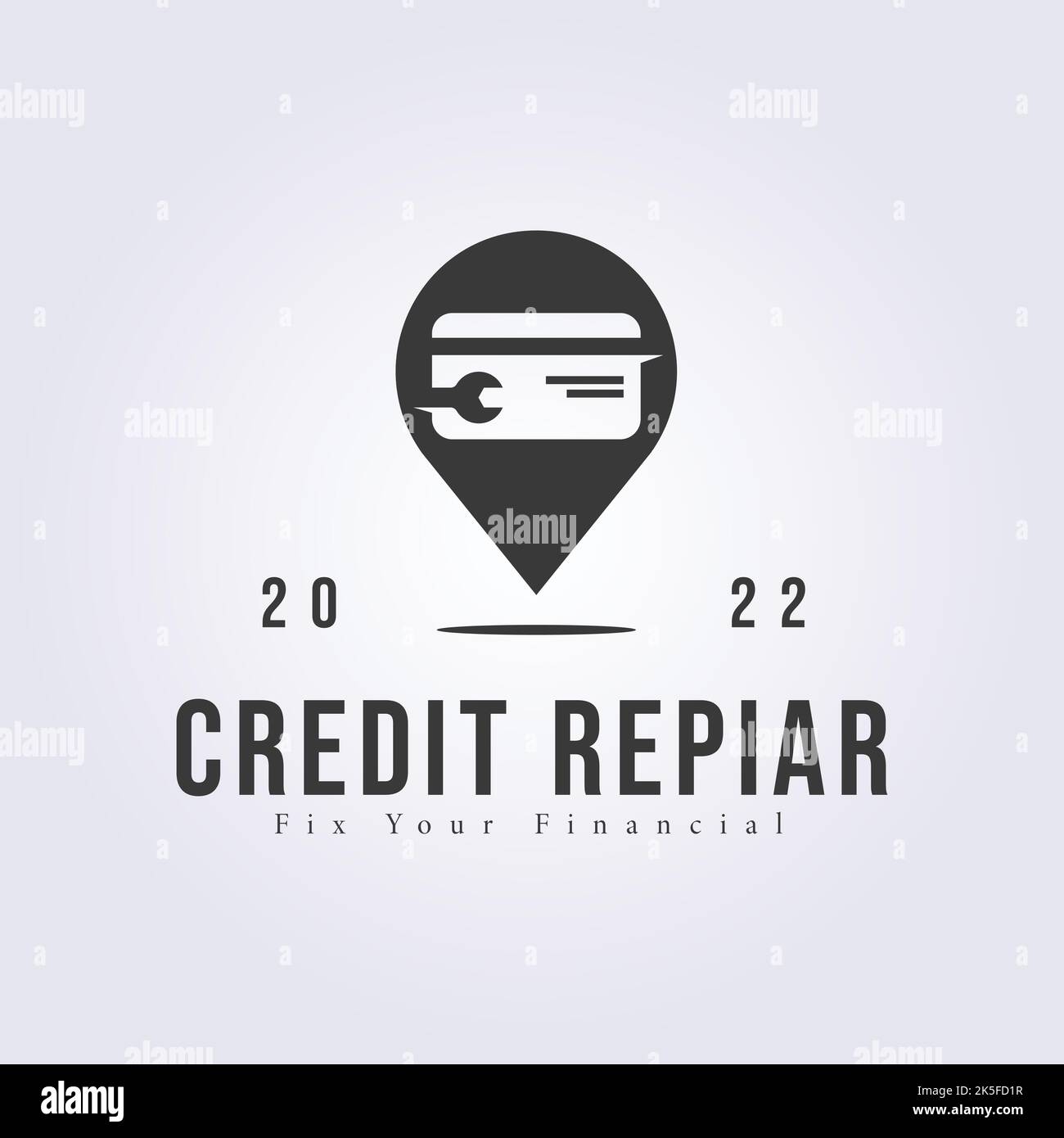 credit repair logo vector icon symbol illustration design Stock Vector ...