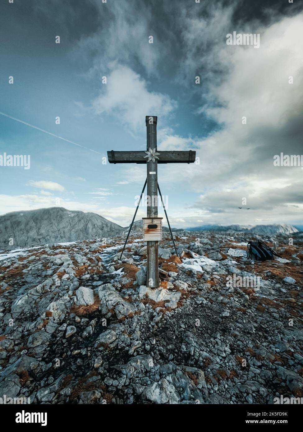 Aerial holy cross on mountain hi-res stock photography and images - Alamy