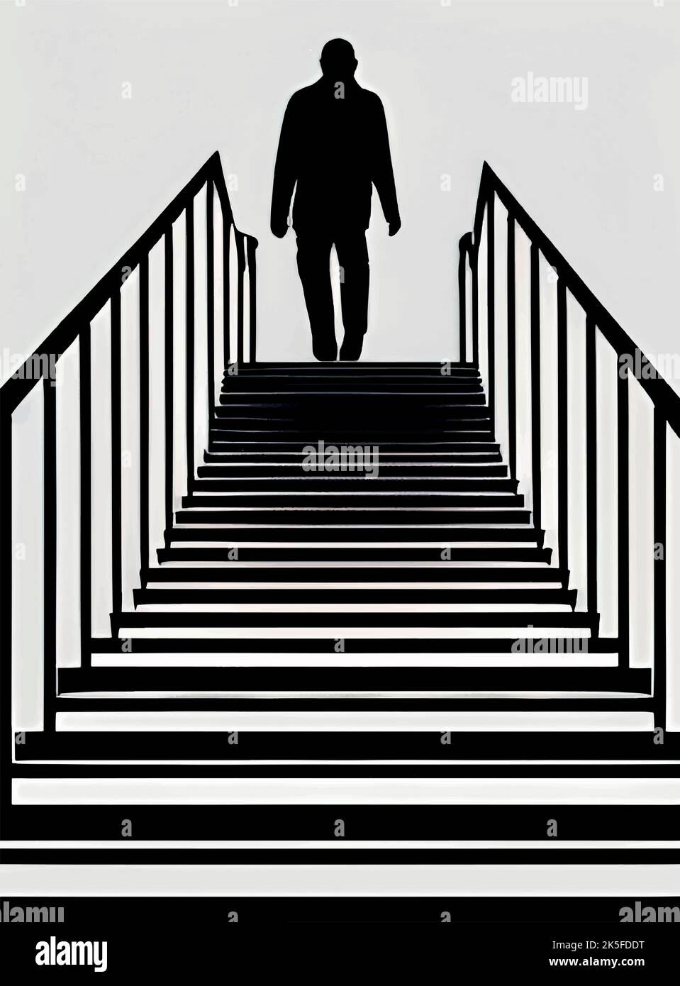 Adult and walking and down stairs Stock Vector Images - Alamy