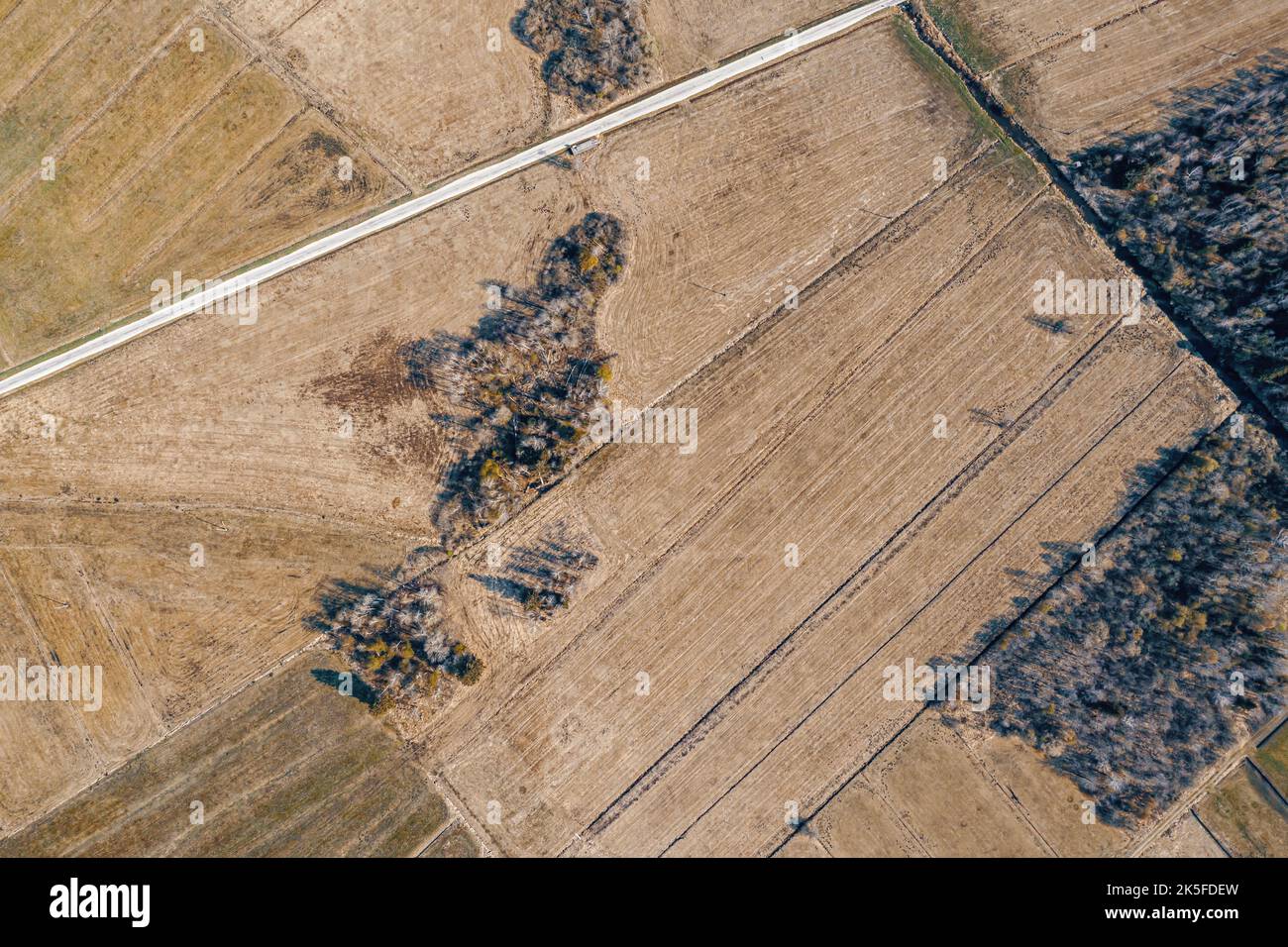 An aerial view of a field Stock Photo - Alamy