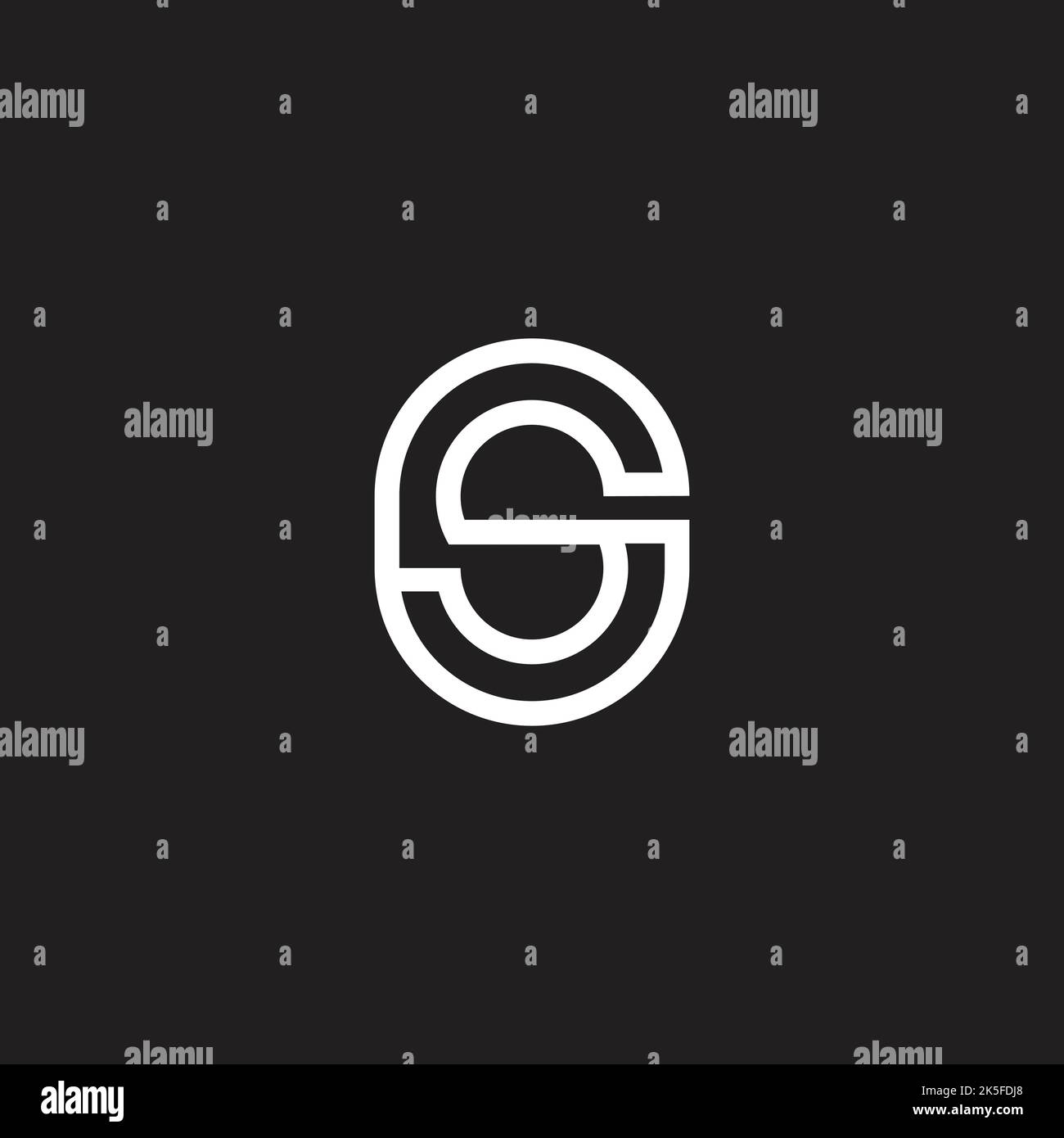 letter gs stripes circle geometric logo vector Stock Vector Image & Art ...