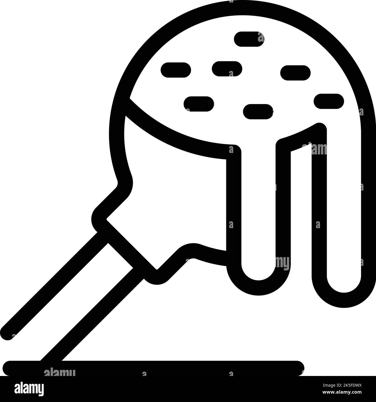 Cake pop icon outline vector. Candy chocolate. Art sugar Stock Vector ...