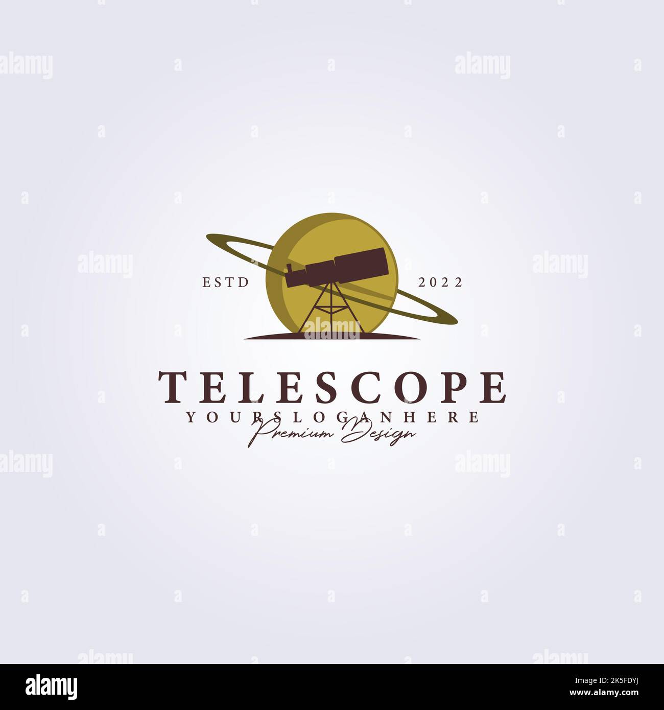 Optical telescope night silhouette Stock Vector Images - Alamy