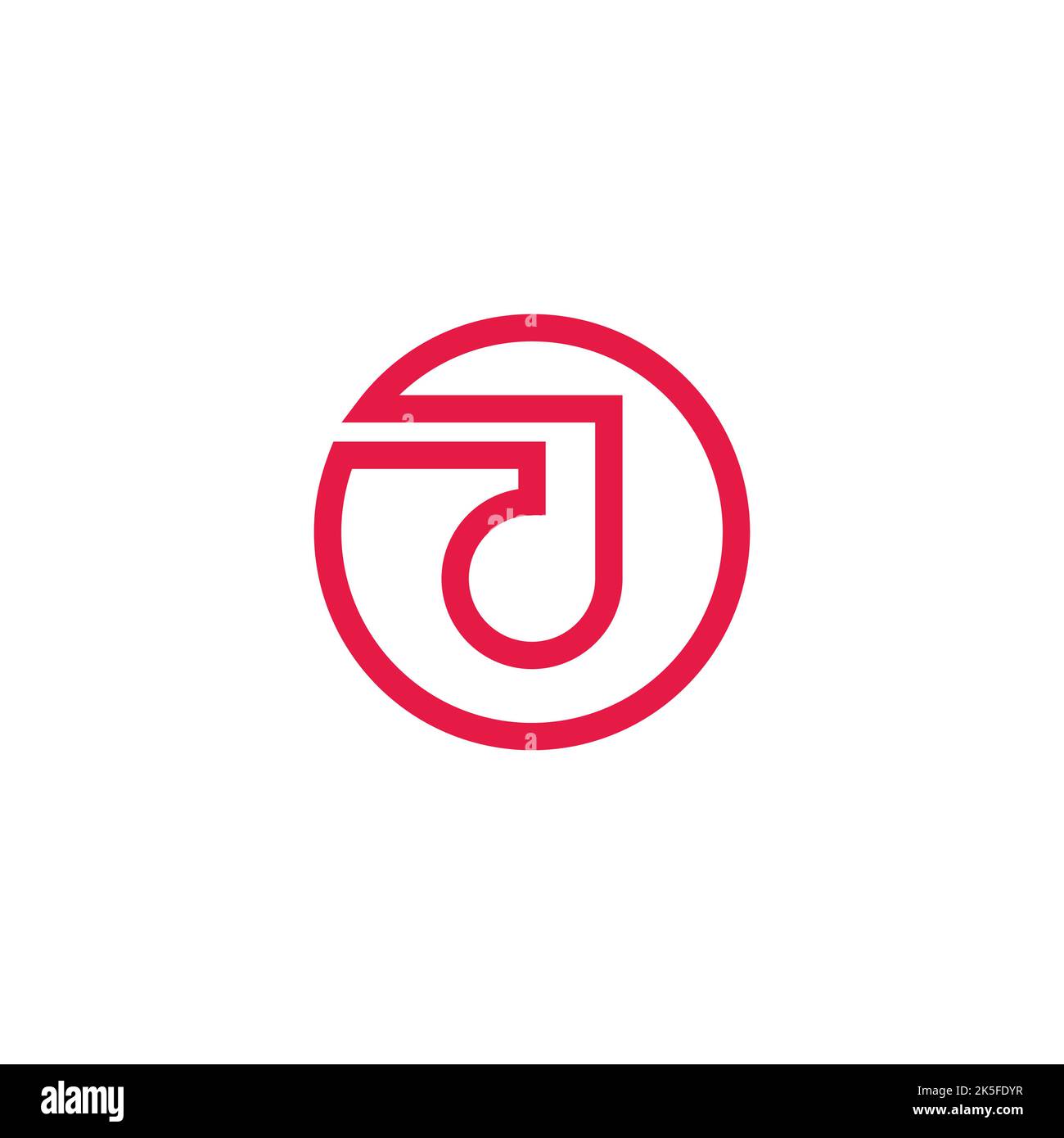 letter d circle geometric line logo vector Stock Vector Image & Art - Alamy