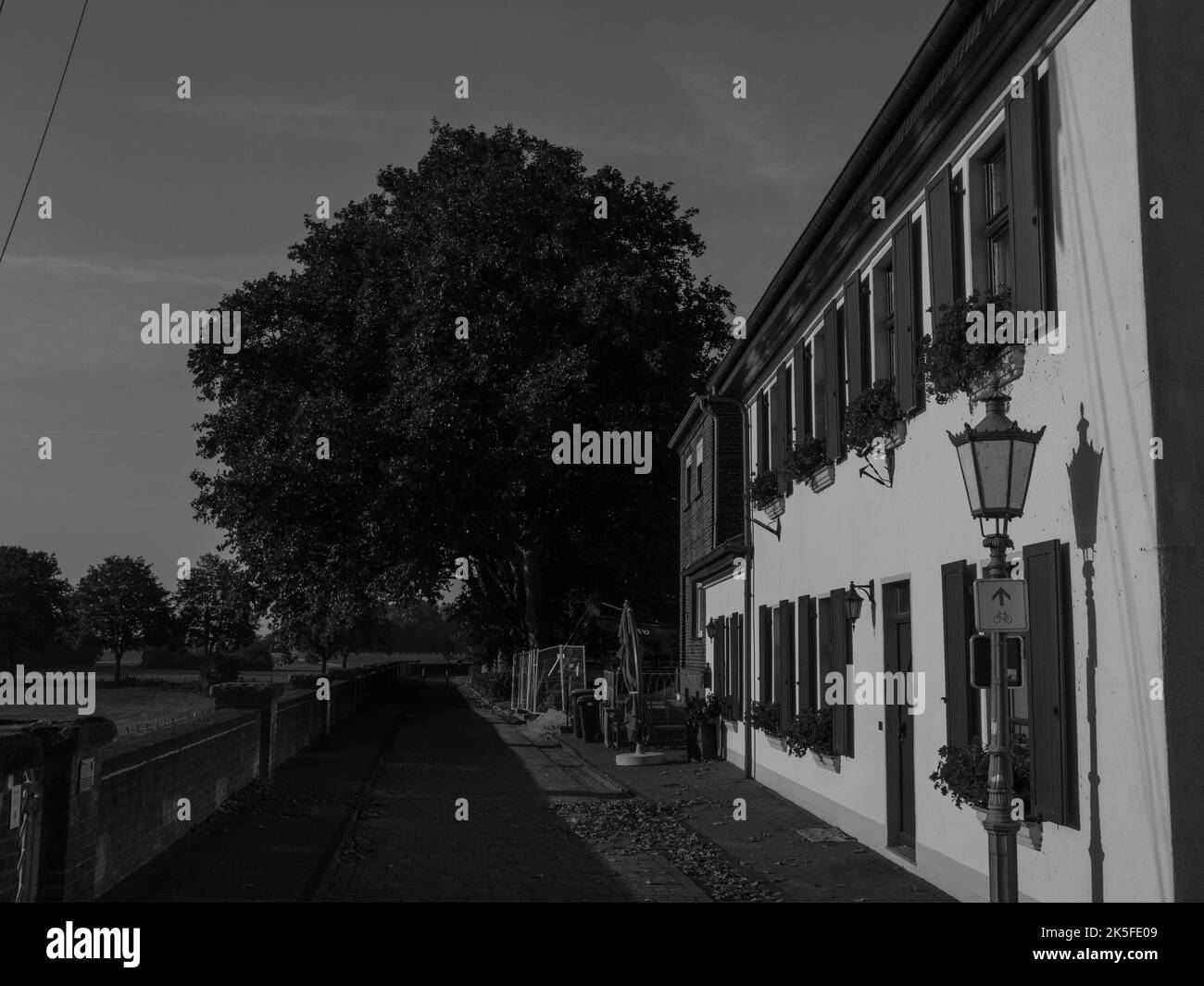 the village of grieth at the river rhine Stock Photo - Alamy