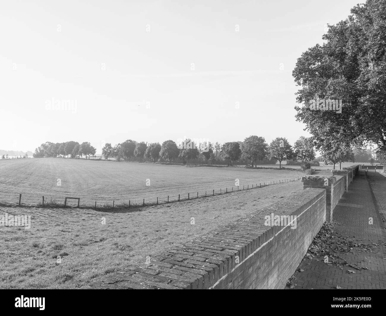 the village of grieth at the river rhine Stock Photo - Alamy