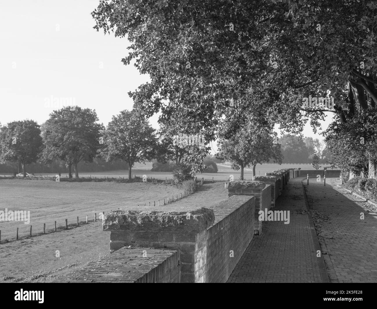 the village of grieth at the river rhine Stock Photo - Alamy