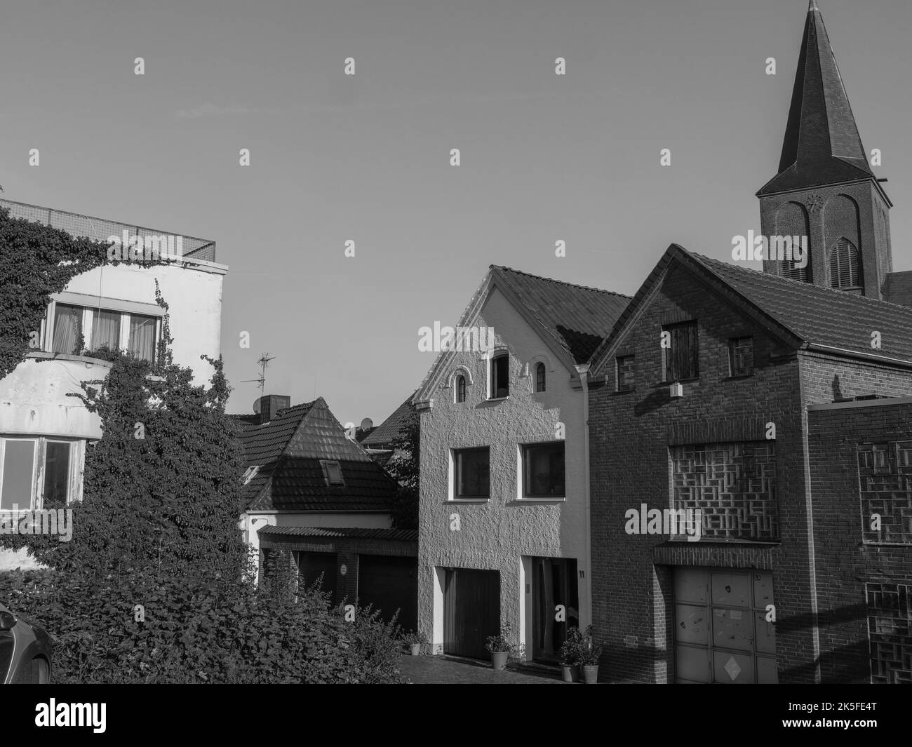 the village of grieth at the river rhine Stock Photo - Alamy