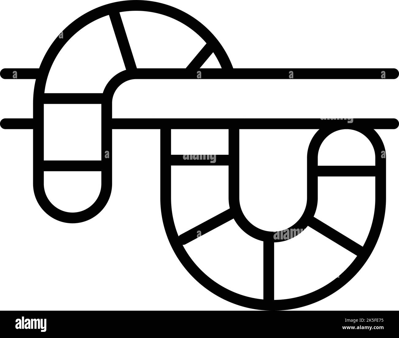 Pest worm icon outline vector. Garden insect. Larva animal Stock Vector ...