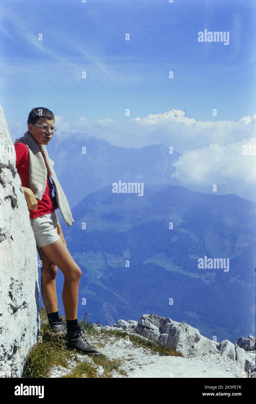 Mountain climbing, La Tournette, Haute-Savoie, France Stock Photo - Alamy