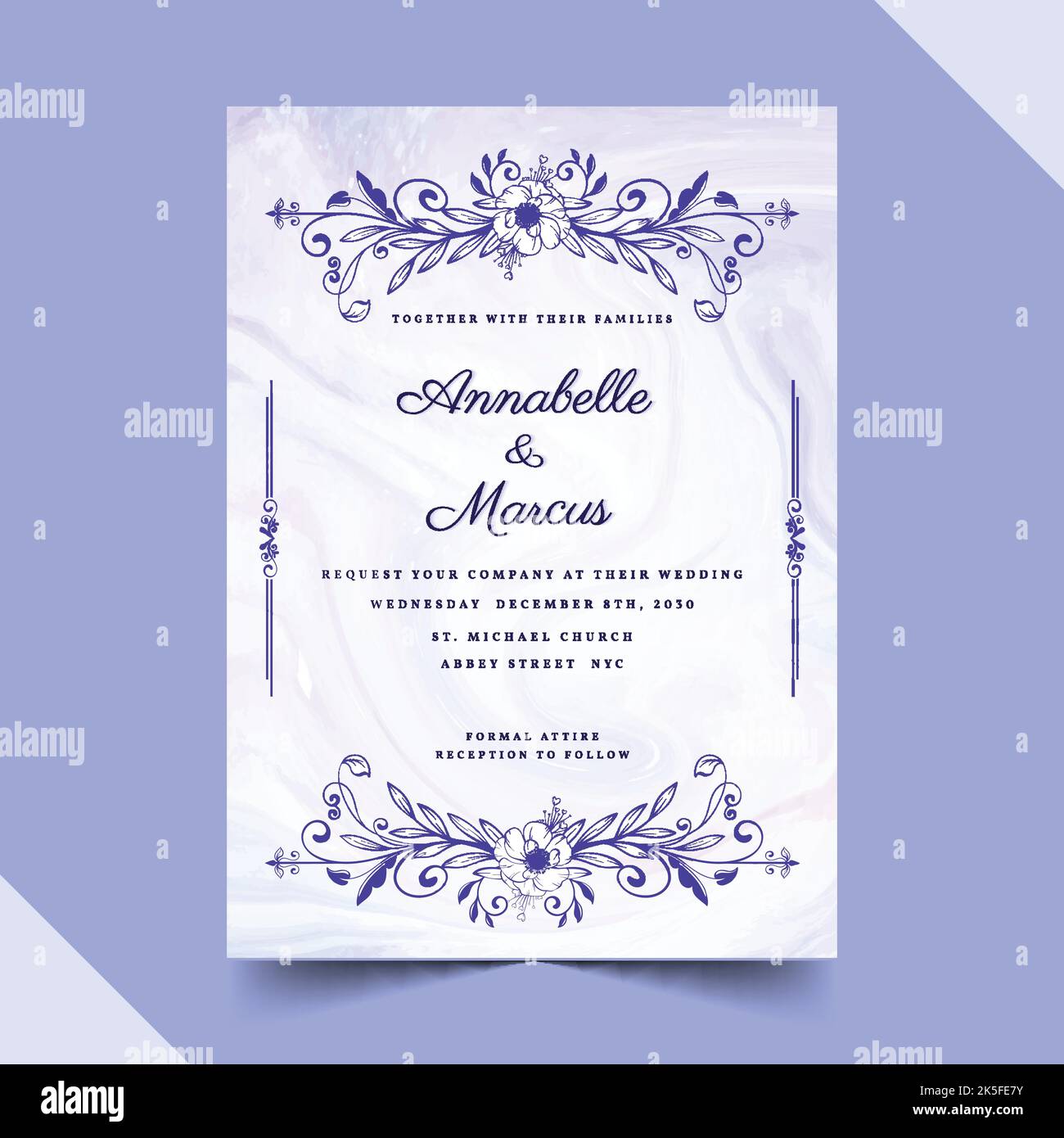 hand drawn formal wedding invitations vector design illustration Stock ...