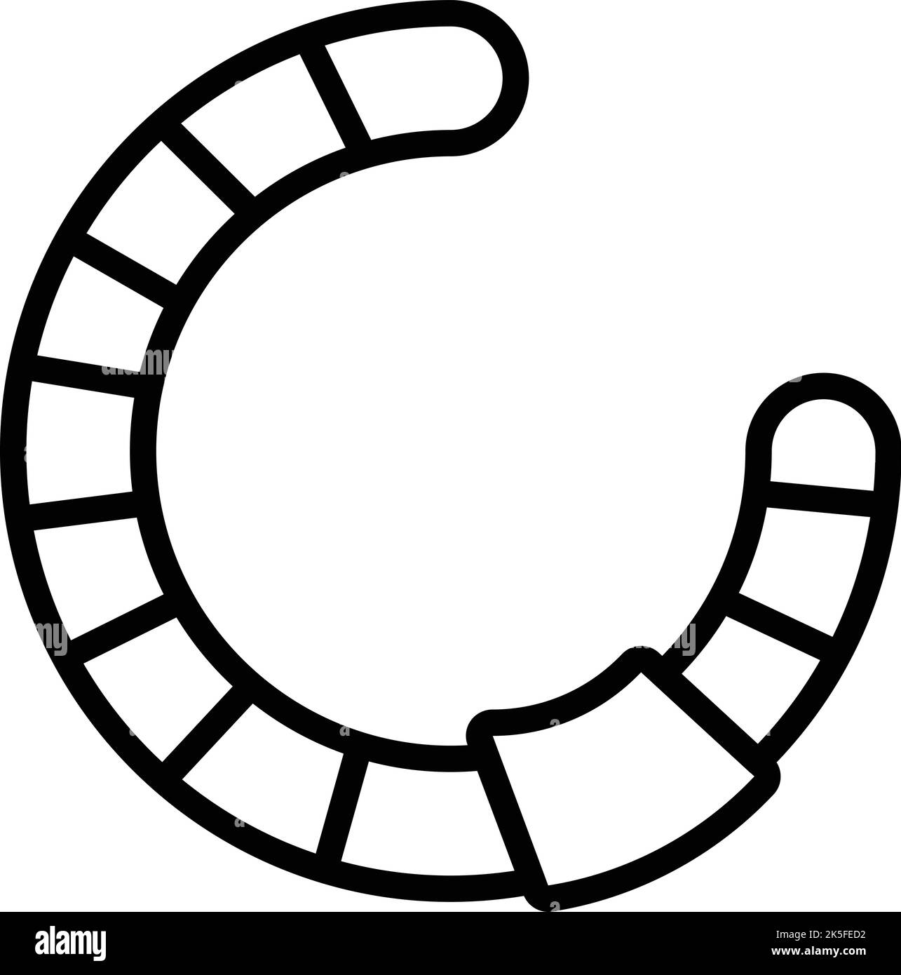 Environment worm icon outline vector. Animal larva. Garden insect Stock ...