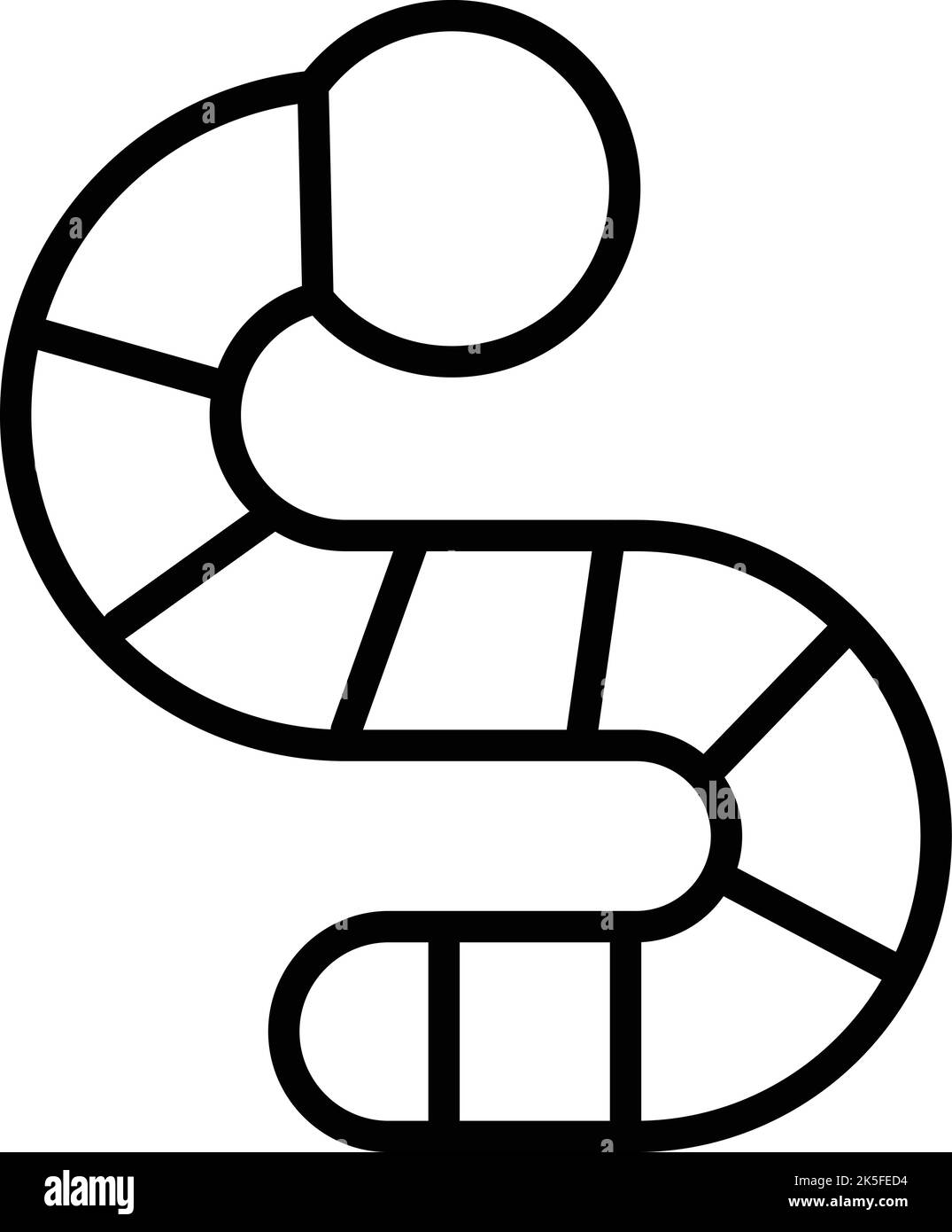 Roundworm icon outline vector. Garden worm. Larva animal Stock Vector ...