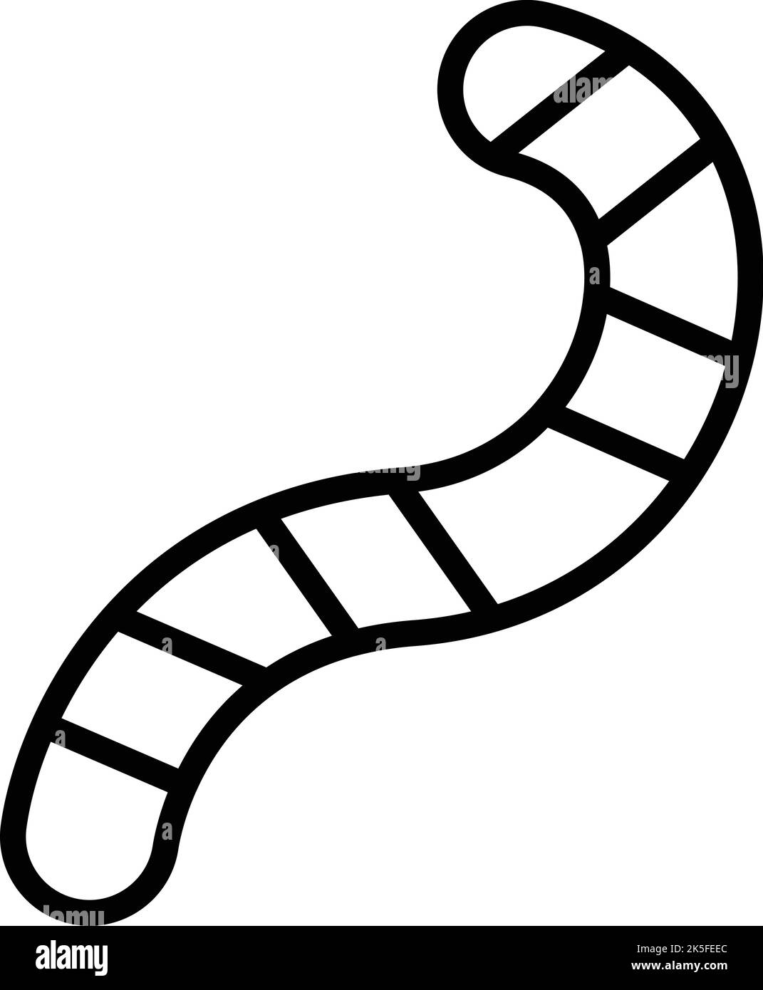 Plant worm icon outline vector. Animal ground. Soil compost Stock ...