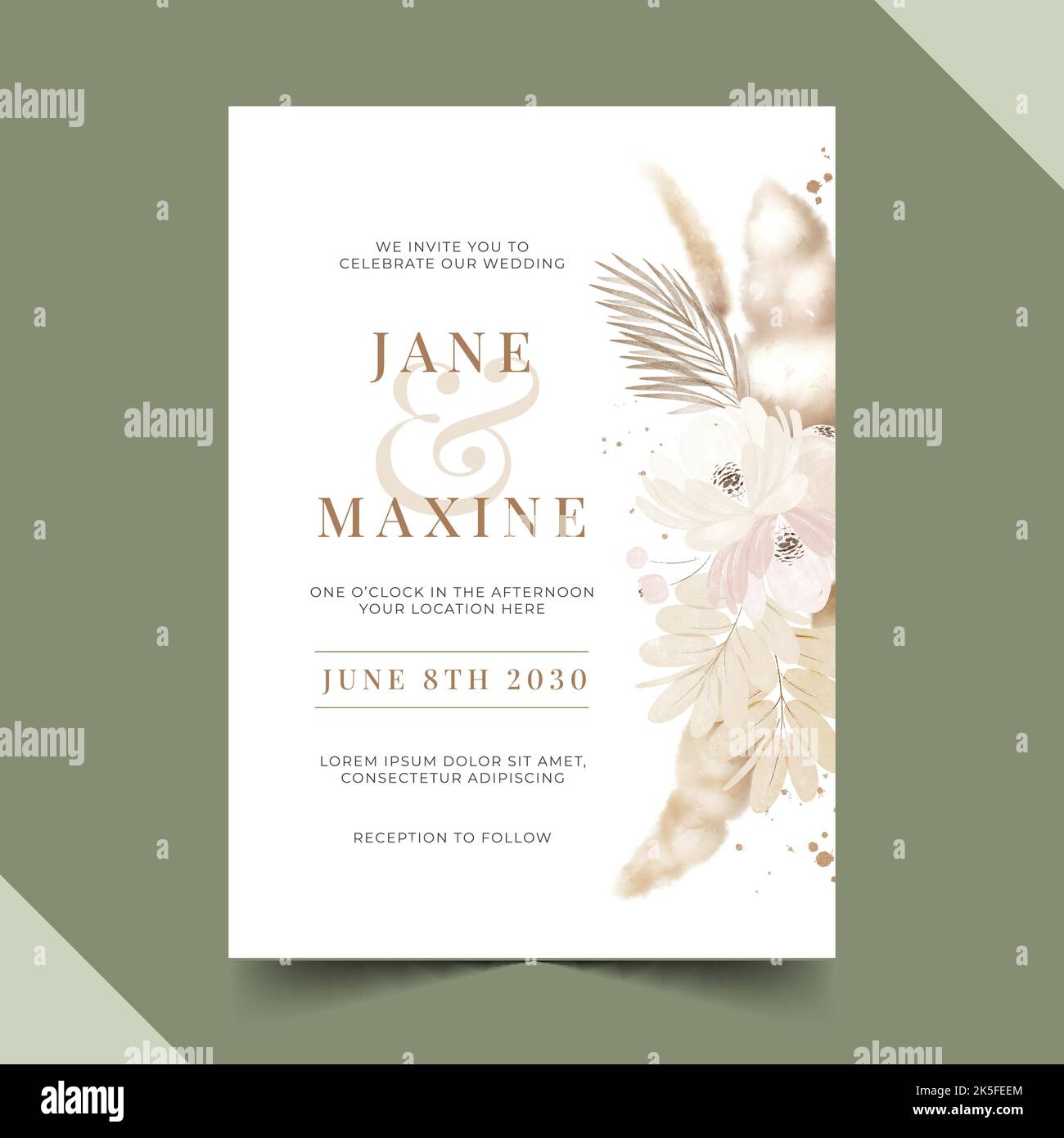 gradient save day wedding invitation vector design illustration Stock ...