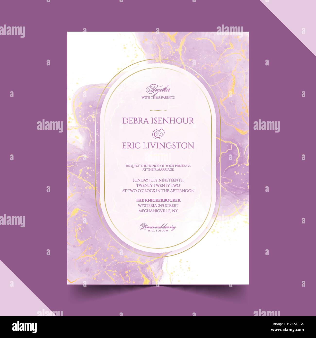 watercolor formal wedding invitations vector design illustration Stock ...