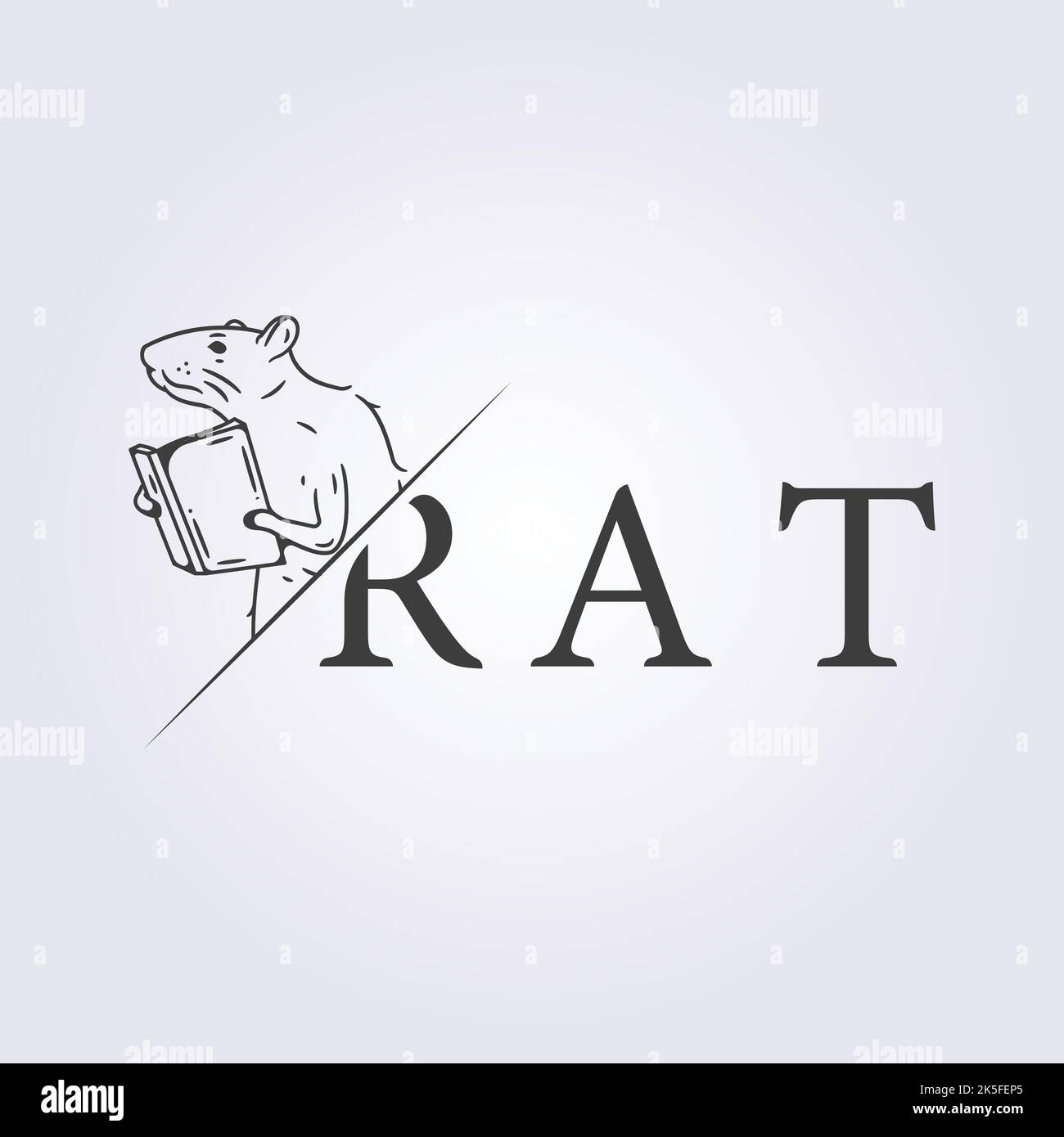 smart mouse or rat lab line logo vector illustration design Stock ...