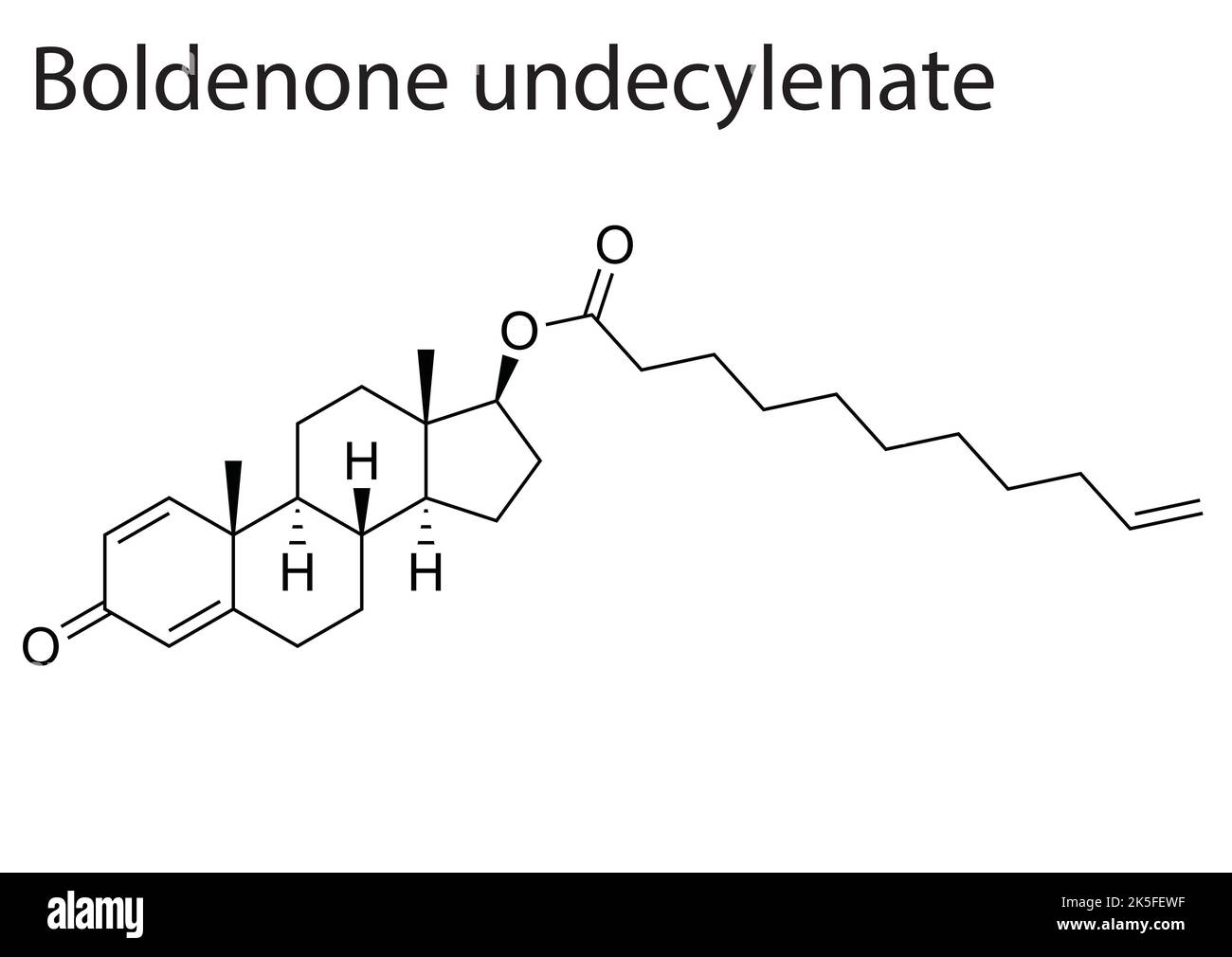 Boldenone Undecylenate Skeletal Structure Molecule Vector Editable file ...