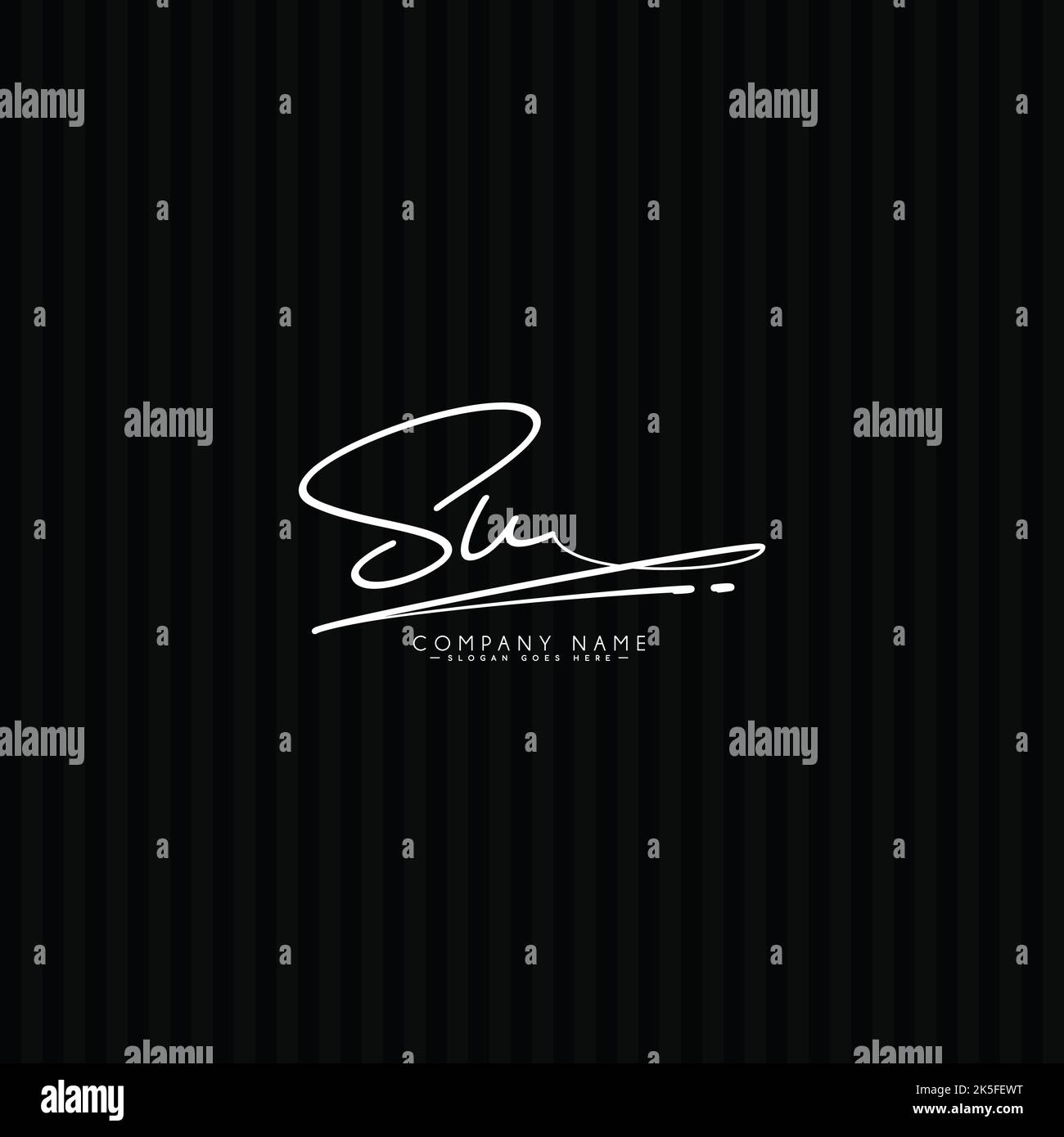 Initial Letter SU Logo - Handwritten Signature Style Logo - Signature ...