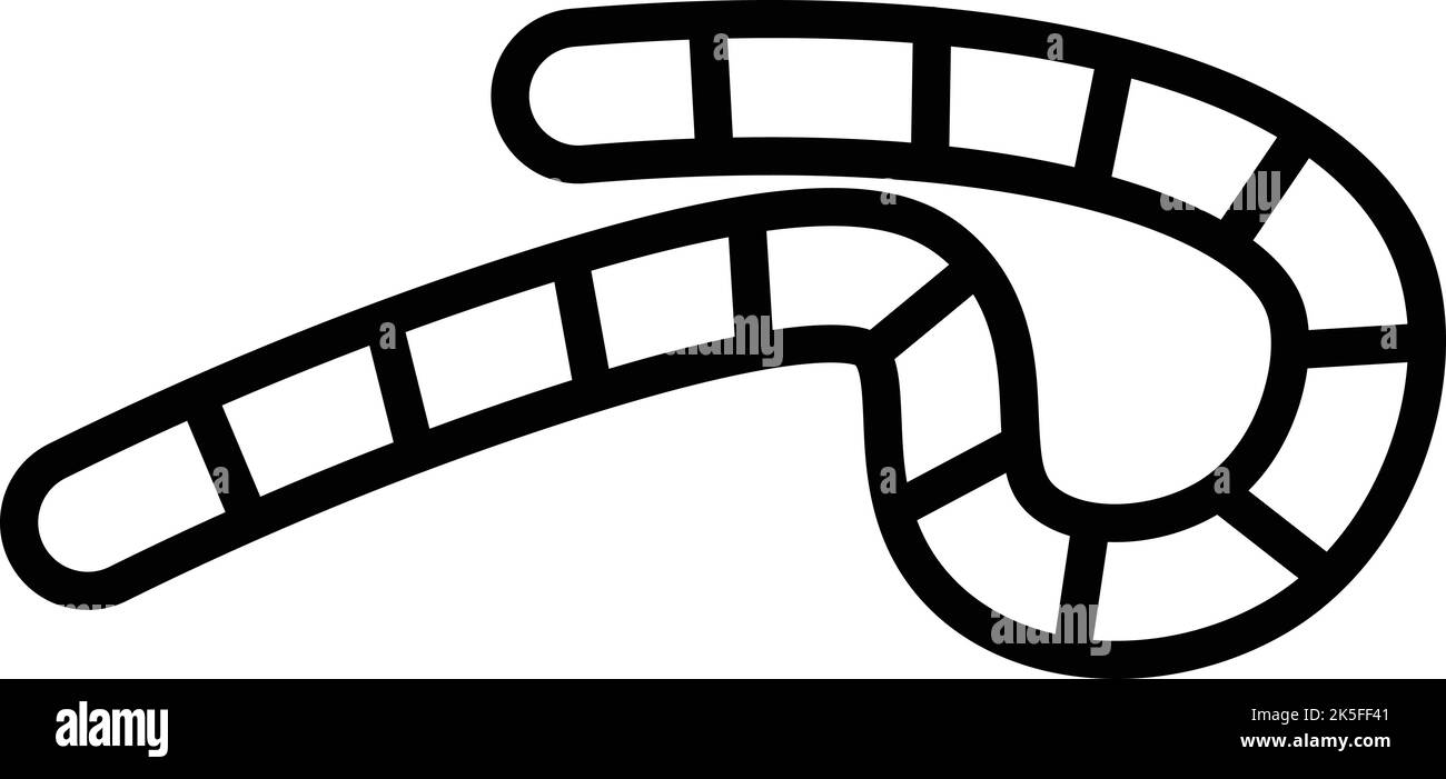 Farm worm icon outline vector. Garden soil. Animal ground Stock Vector ...