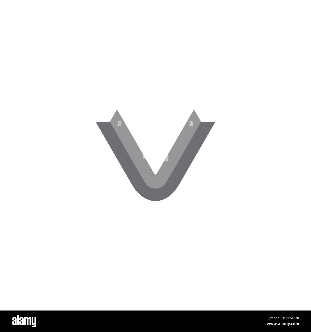 letter v ribbon shadow simple logo vector Stock Vector Image & Art - Alamy