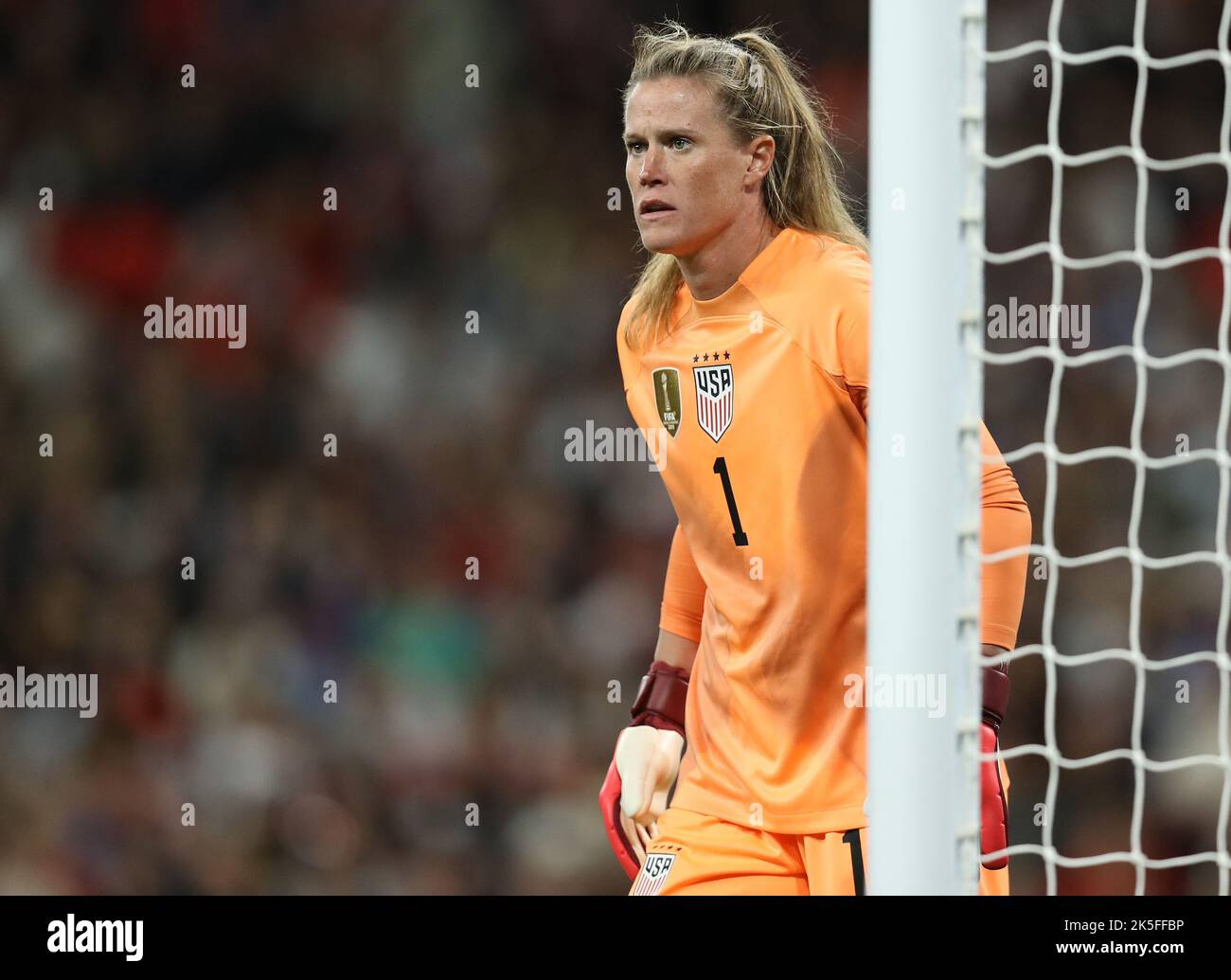 London, England, 7th October 2022. Alyssa Naeher of USA during the ...