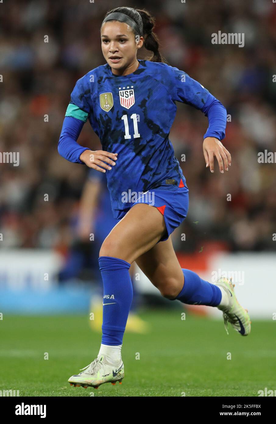 London, England, 7th October 2022. Sophia Smith of USA during the ...