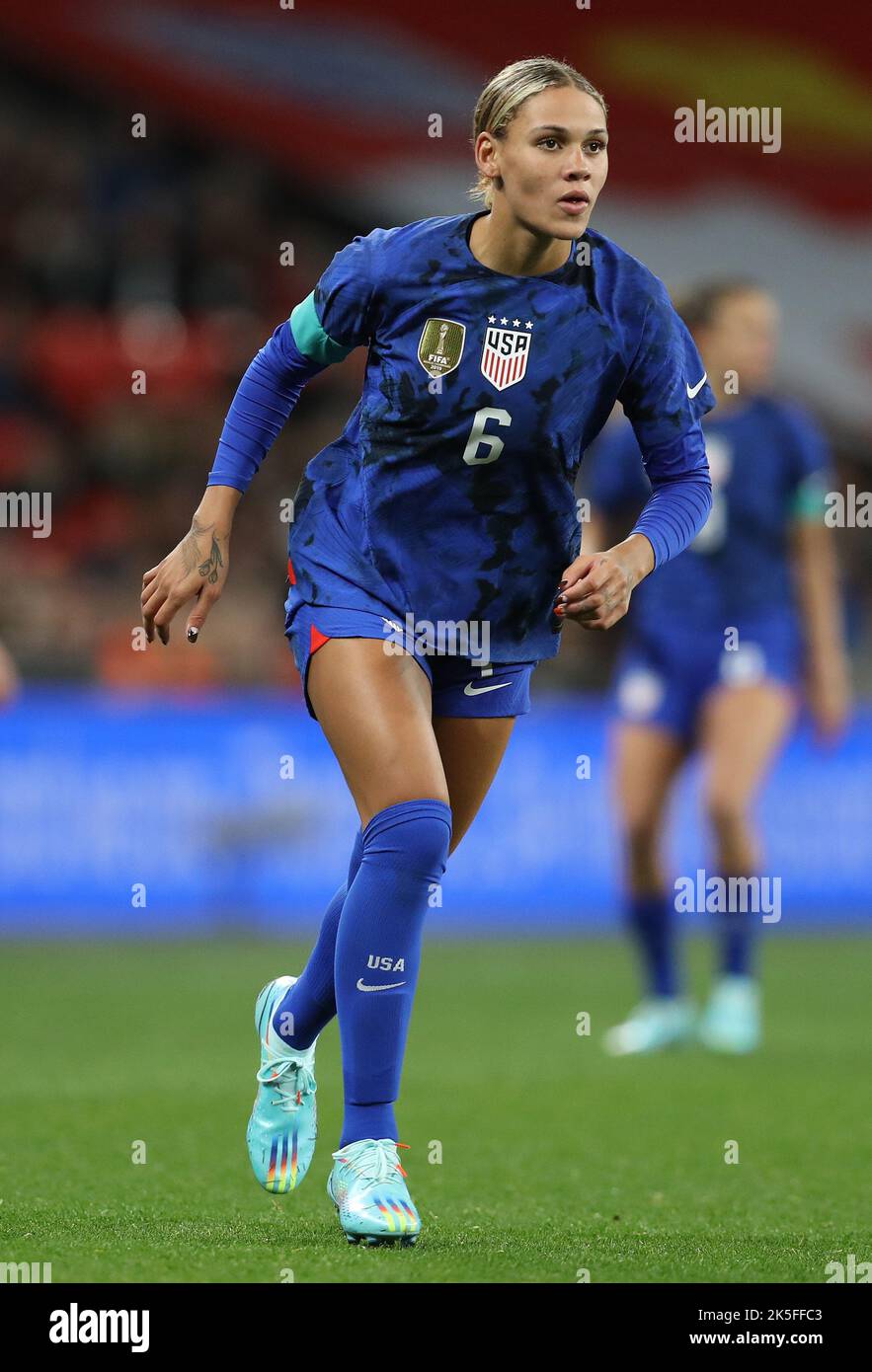 London, England, 7th October 2022. Trinity Rodman of USA during the ...