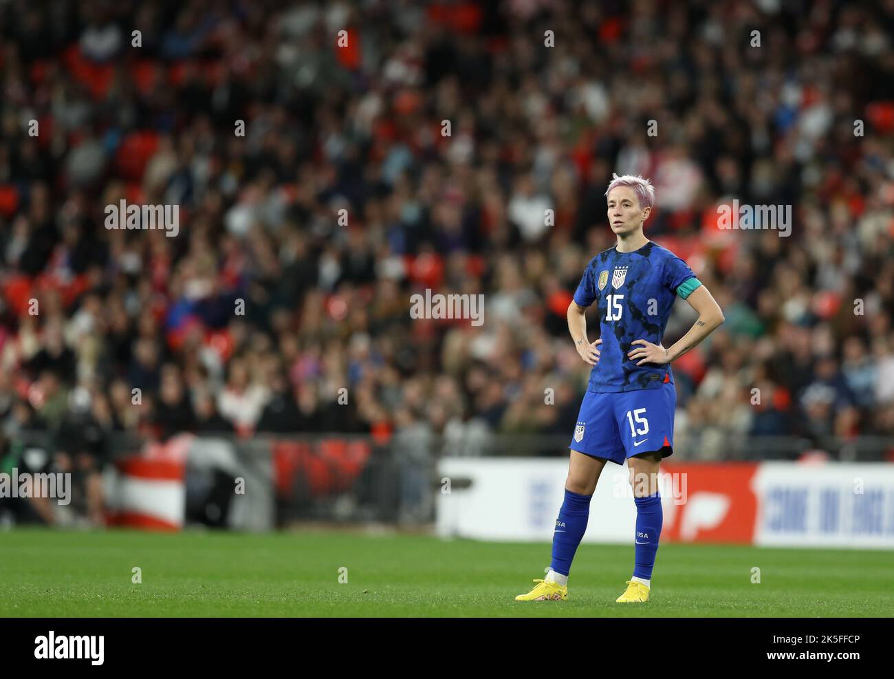 London, England, 7th October 2022. Megan Rapinoe of USA during the ...