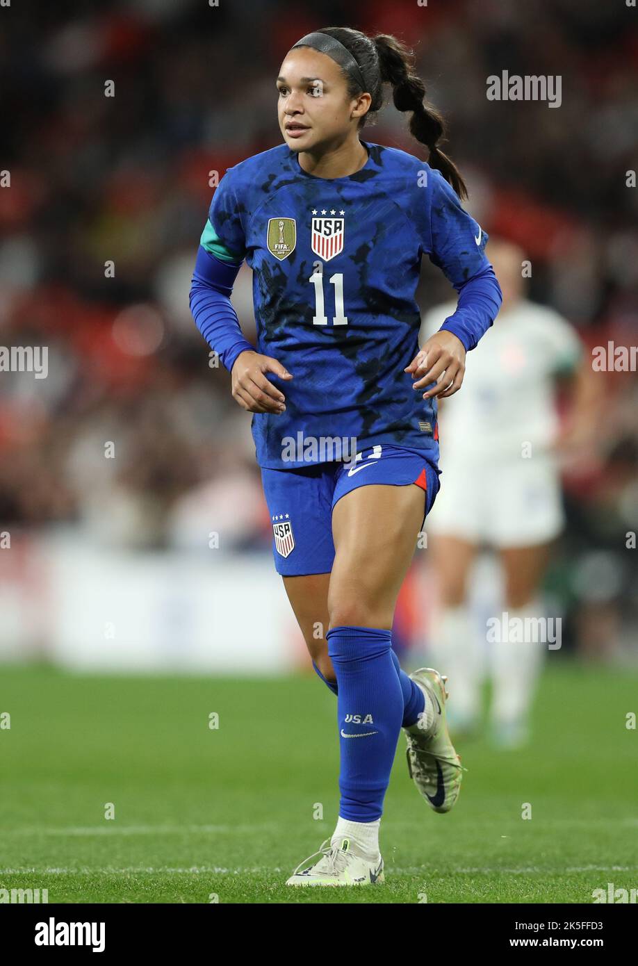 London, England, 7th October 2022. Sophia Smith of USA during the ...