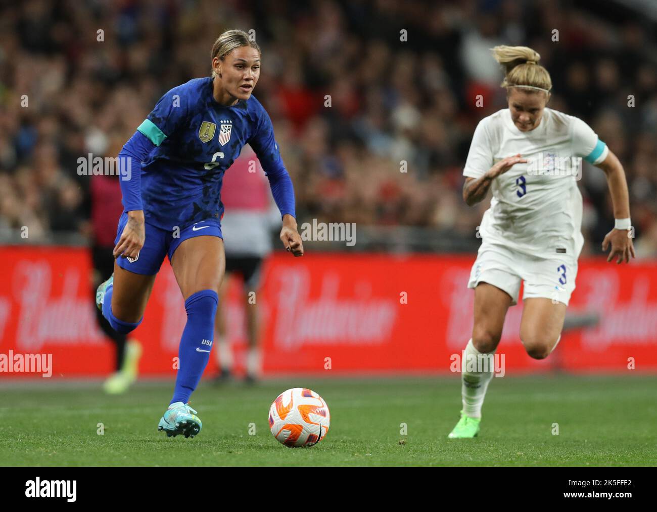London, England, 7th October 2022. Trinity Rodman of USA during the ...