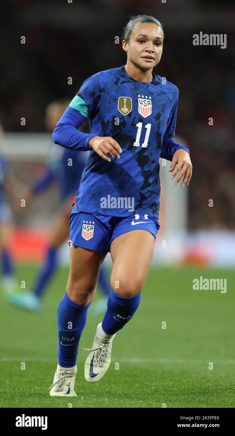 London, England, 7th October 2022. Sophia Smith of USA during the ...