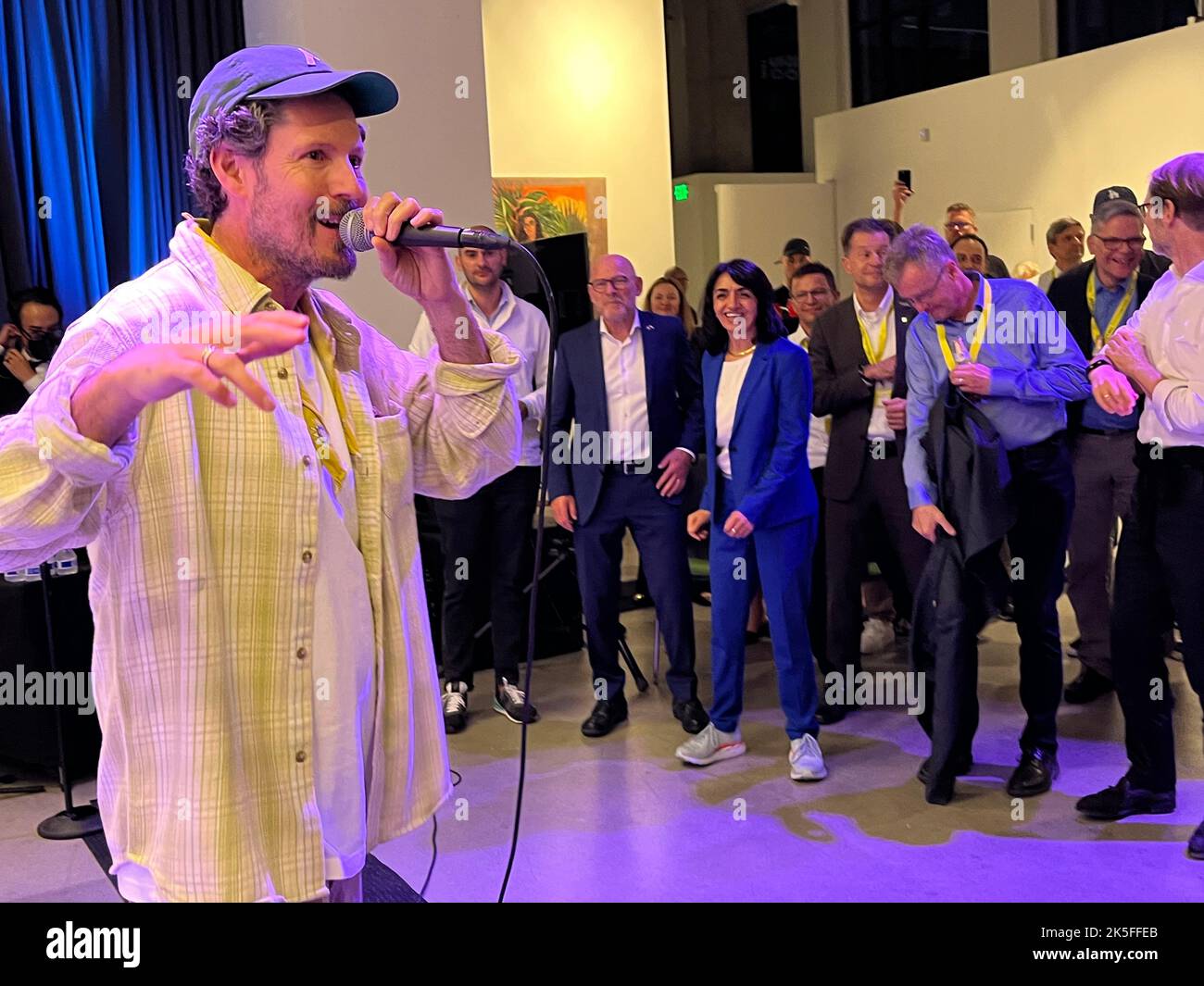 Los Angeles, USA. 07th Oct, 2022. German rapper Max Herre performs for ...
