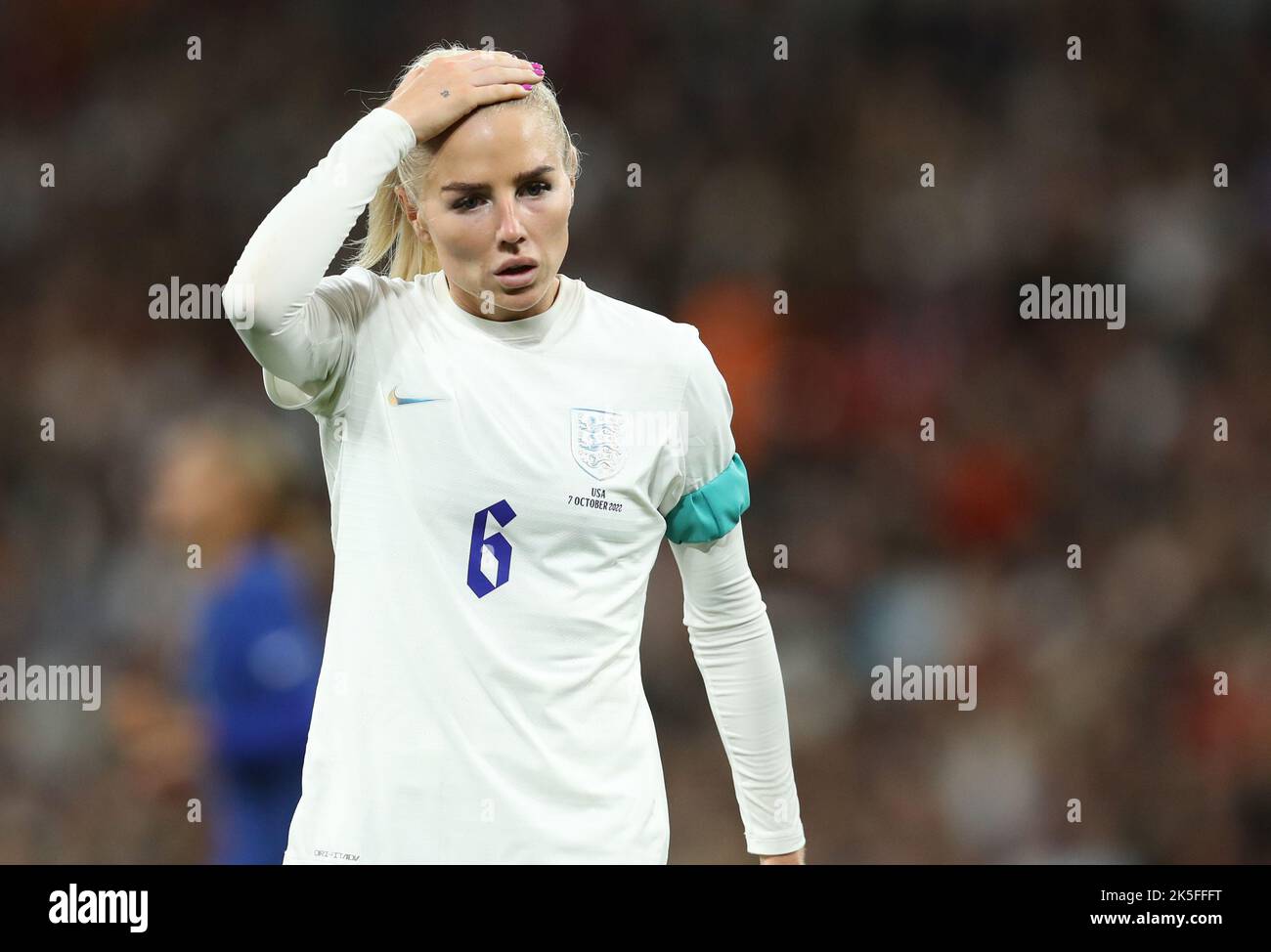 London, England, 7th October 2022. Alex Greenwood of England during the International Friendly ...