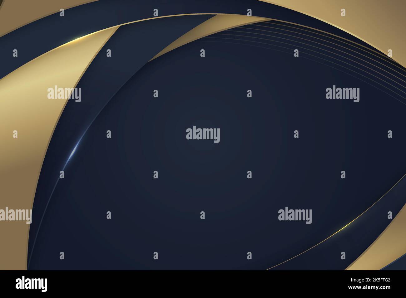 Luxury black overlap layers background with gold line effect. Realistic ...