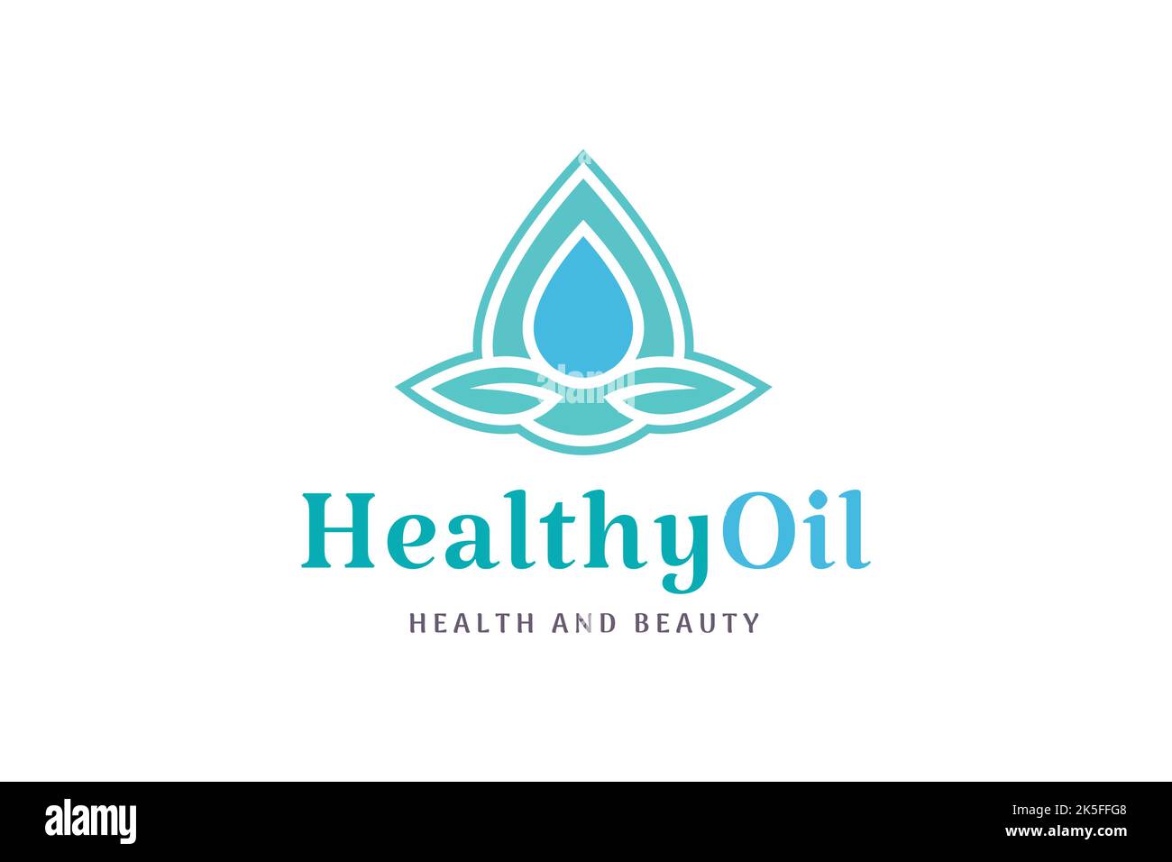 Leaf and droplet logo in simple and modern shape for beauty care and ...
