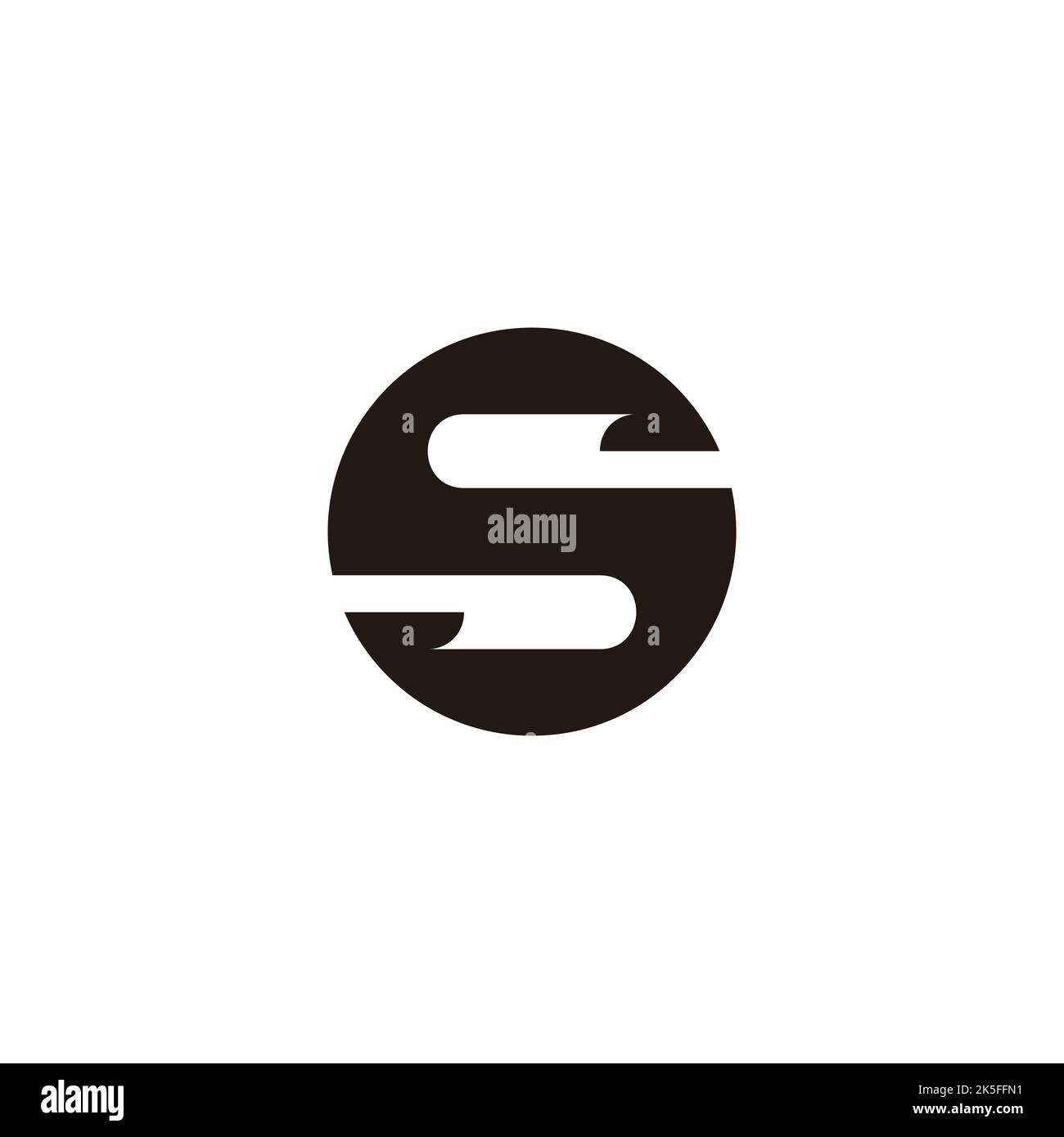 letter s fold paper round logo vector Stock Vector Image & Art - Alamy