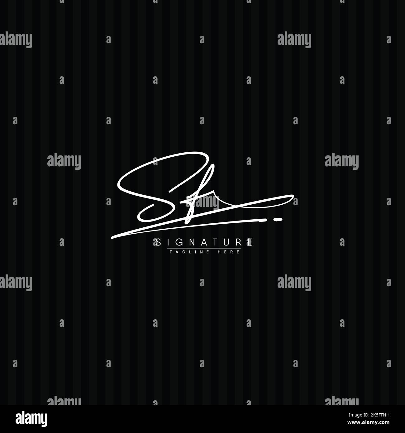 Initial Letter SF Logo - Handwritten Signature Logo - Signature ...