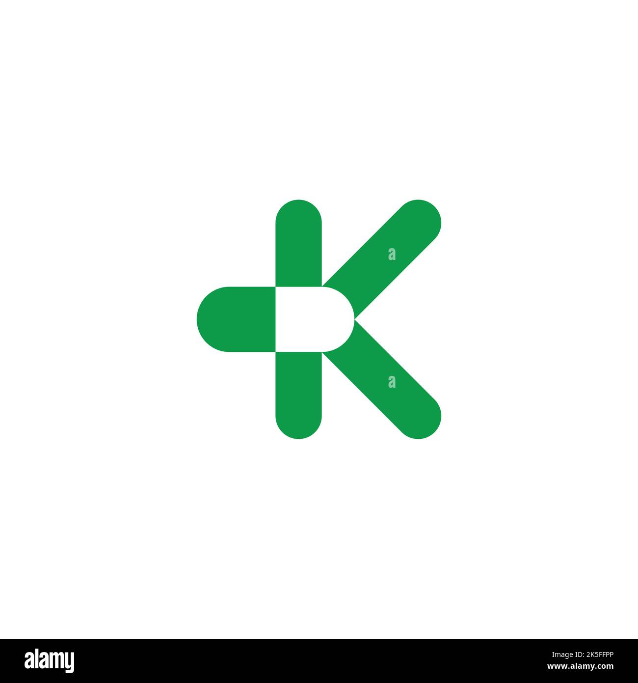letter k green capsule medical logo vector Stock Vector Image & Art - Alamy