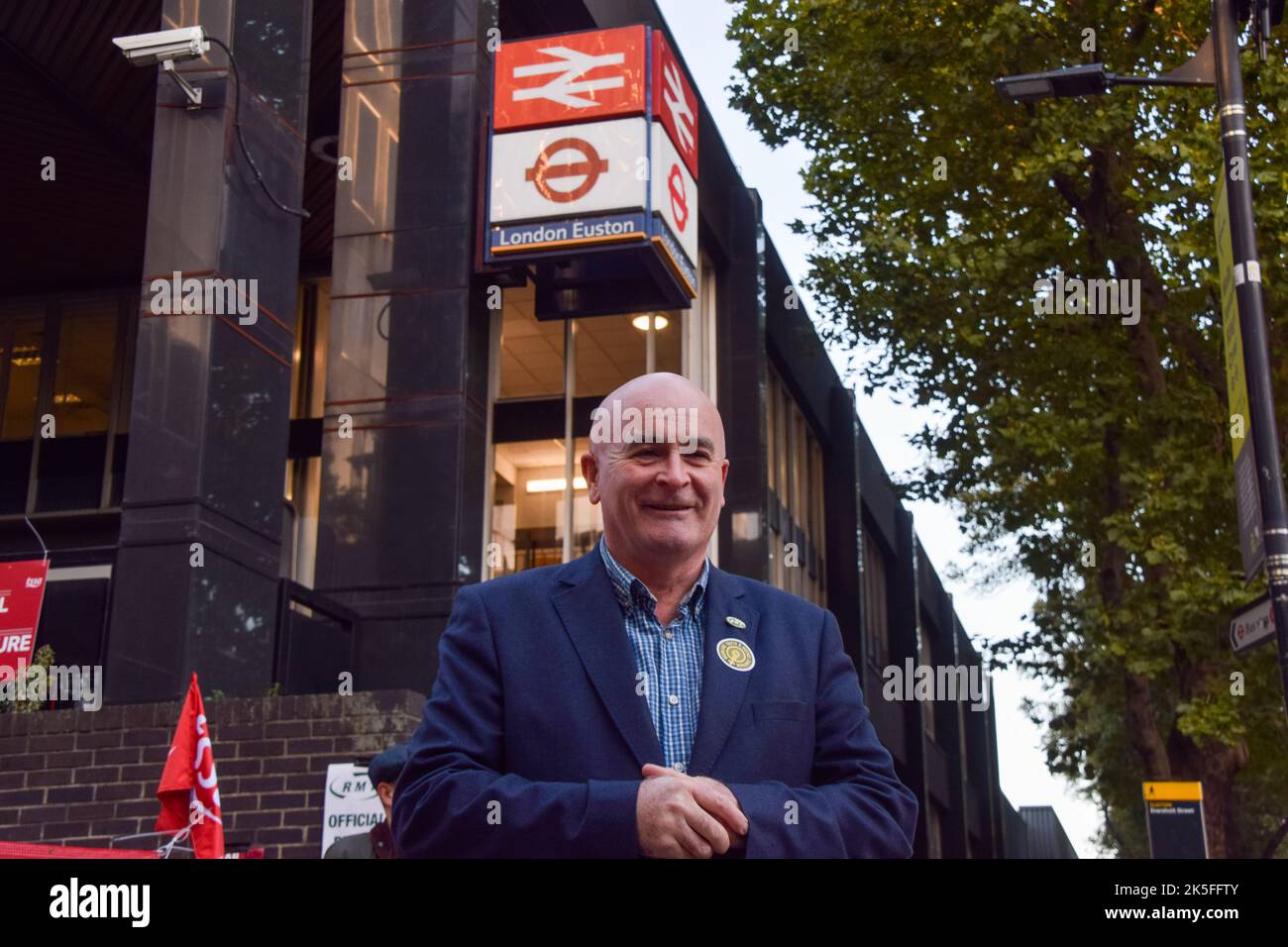 London, UK. 8th October 2022. RMT (Rail, Maritime and Transport Workers ...