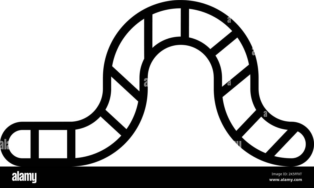 Whipworm icon outline vector. Garden worm. Larva animal Stock Vector ...