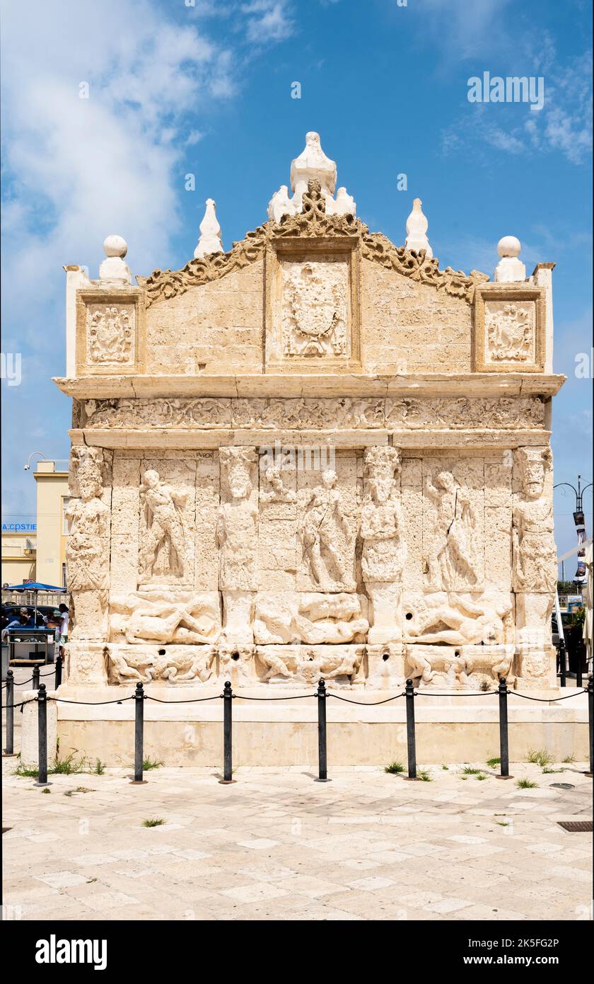 Greek Fountain of Gallipoli, built in the 16th century with Leccese ...