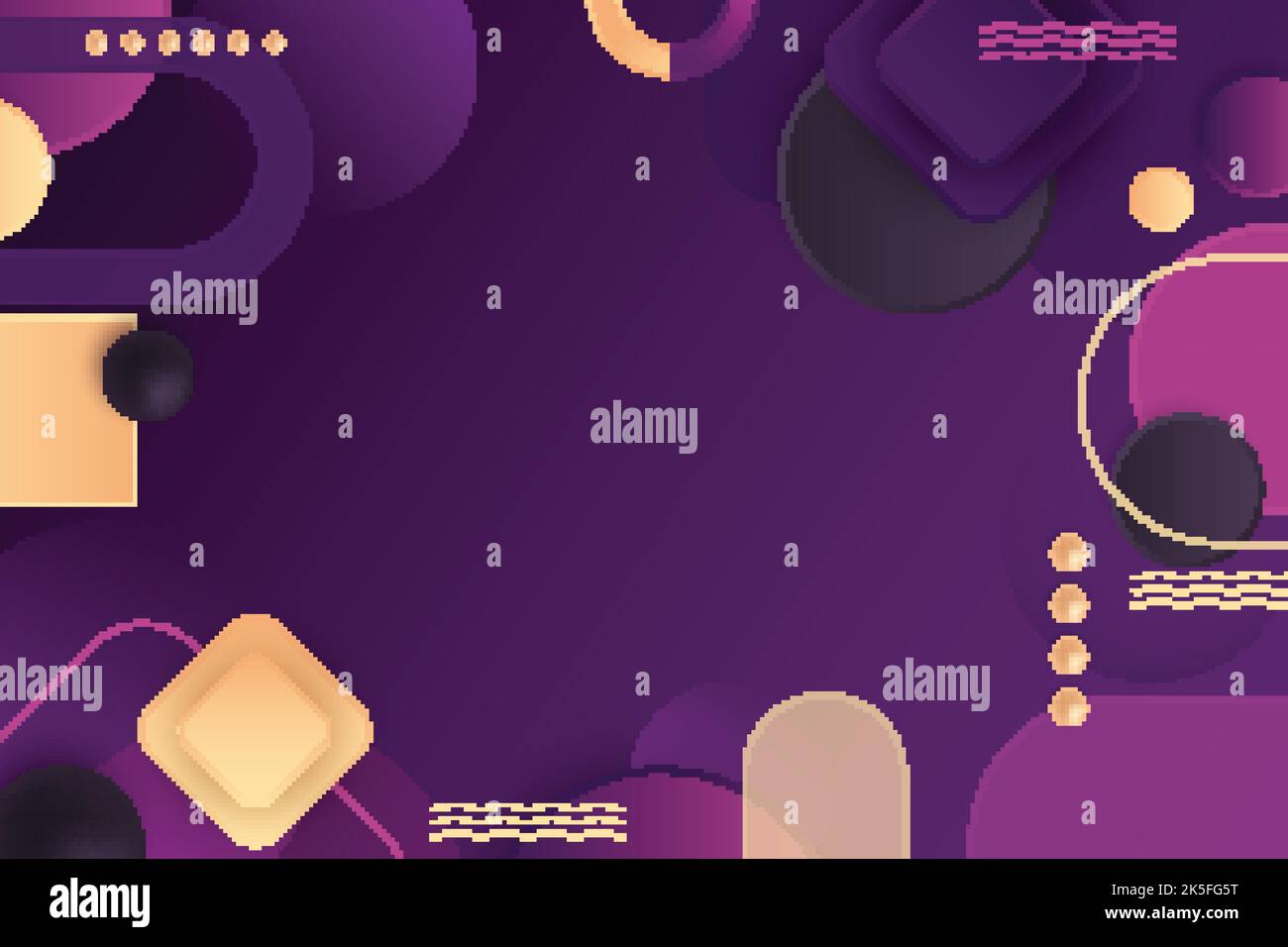 Modern design horizontal poster with bright colorful abstract geometric ...