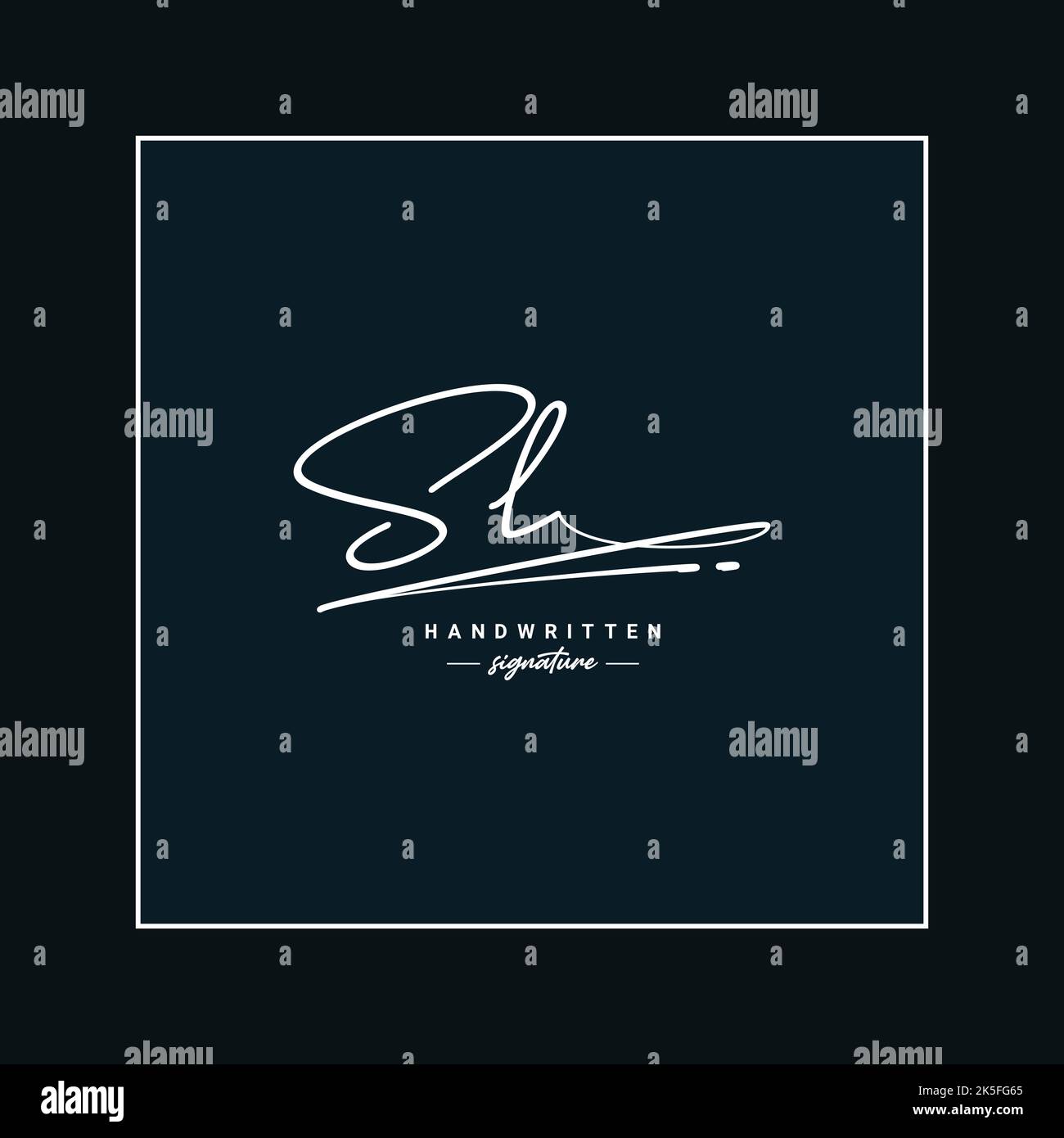 Initial Letter SL Logo - Hand Drawn Signature Logo - Signature Monogram ...
