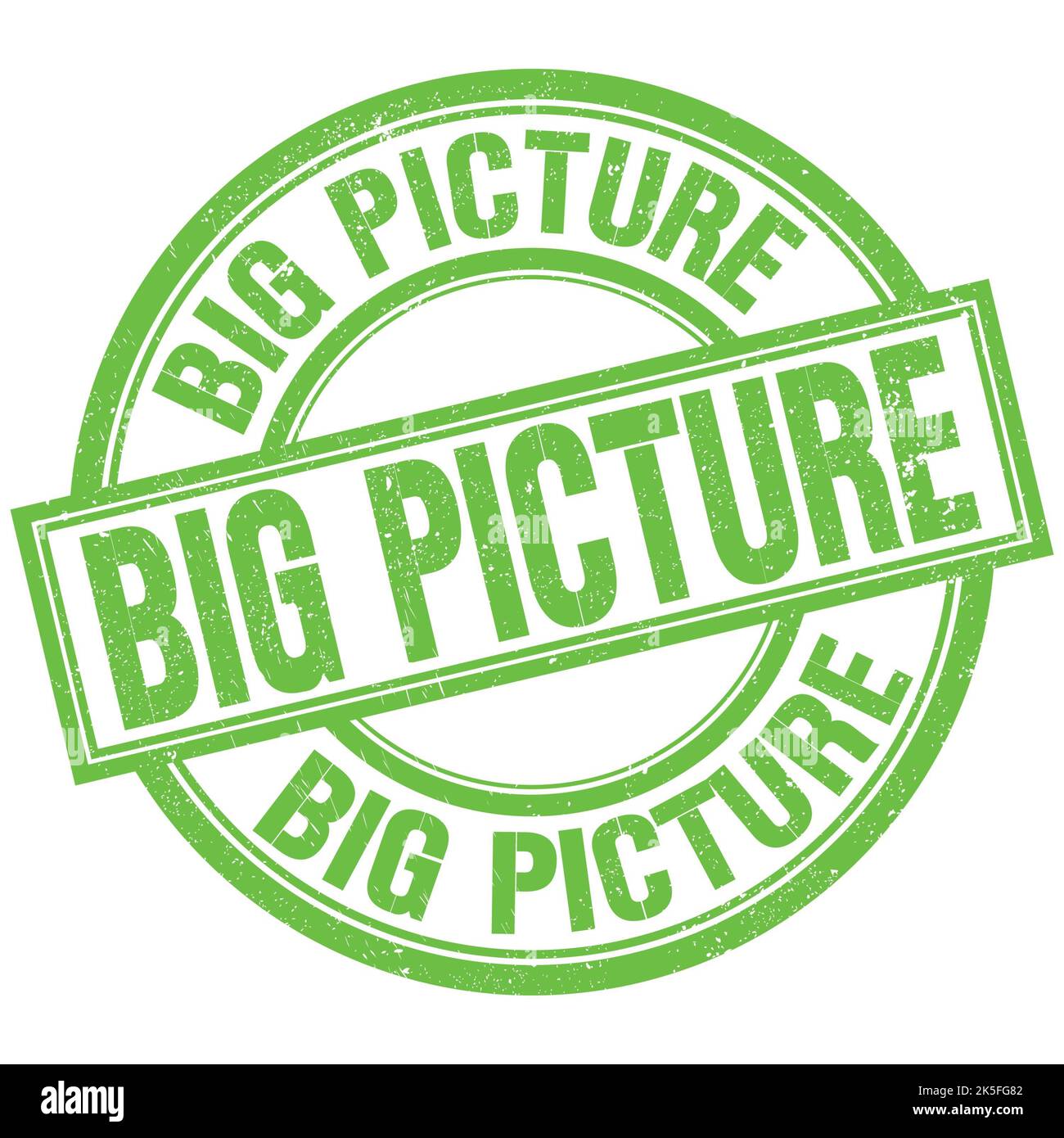 BIG PICTURE text written word on green round stamp sign Stock Photo - Alamy