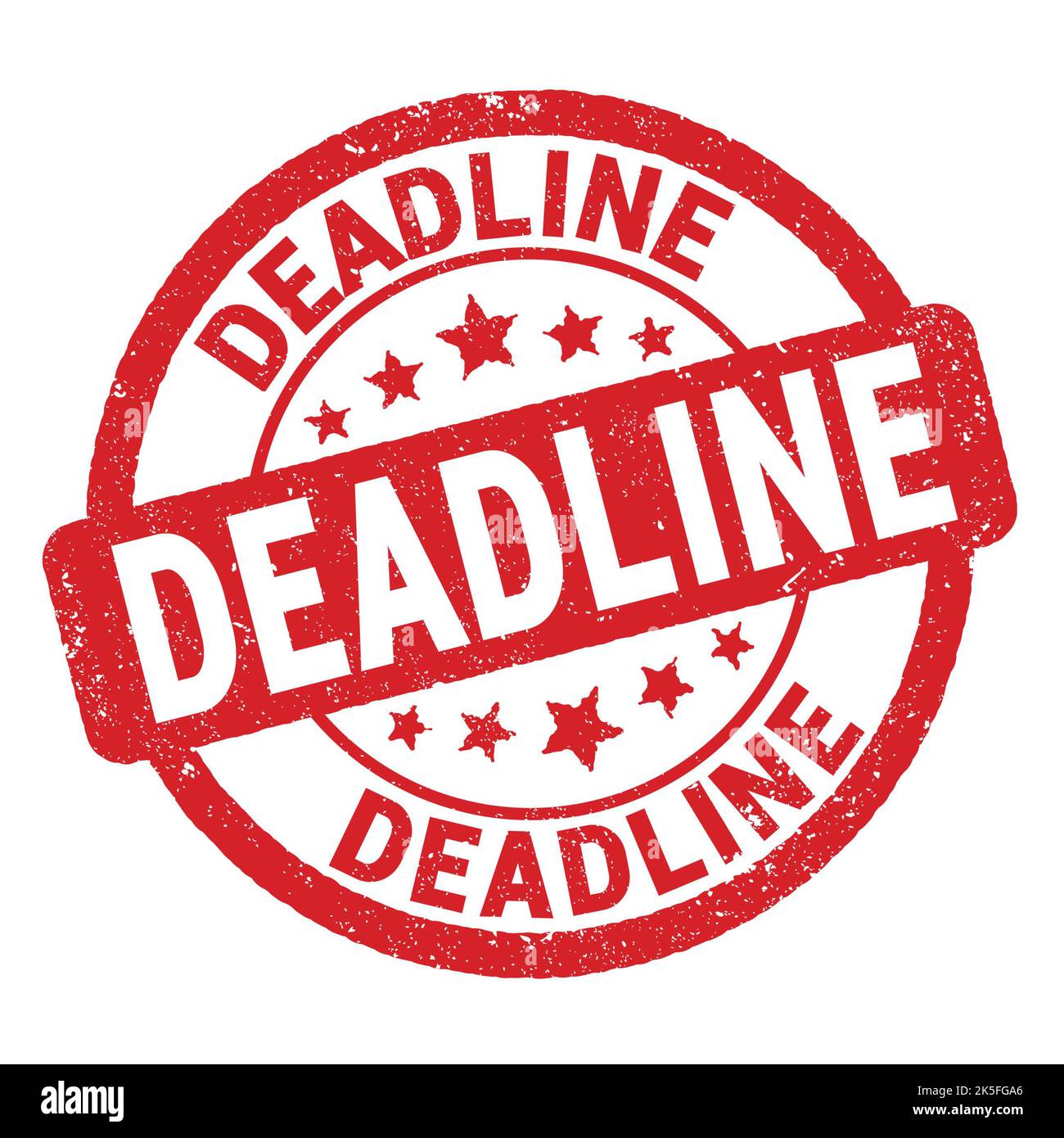 DEADLINE text written on red grungy stamp sign Stock Photo - Alamy