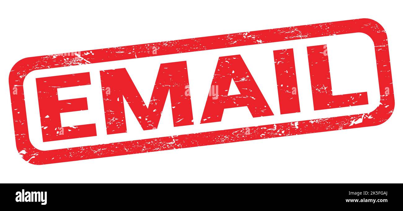 EMAIL text written on red rectangle stamp sign Stock Photo - Alamy