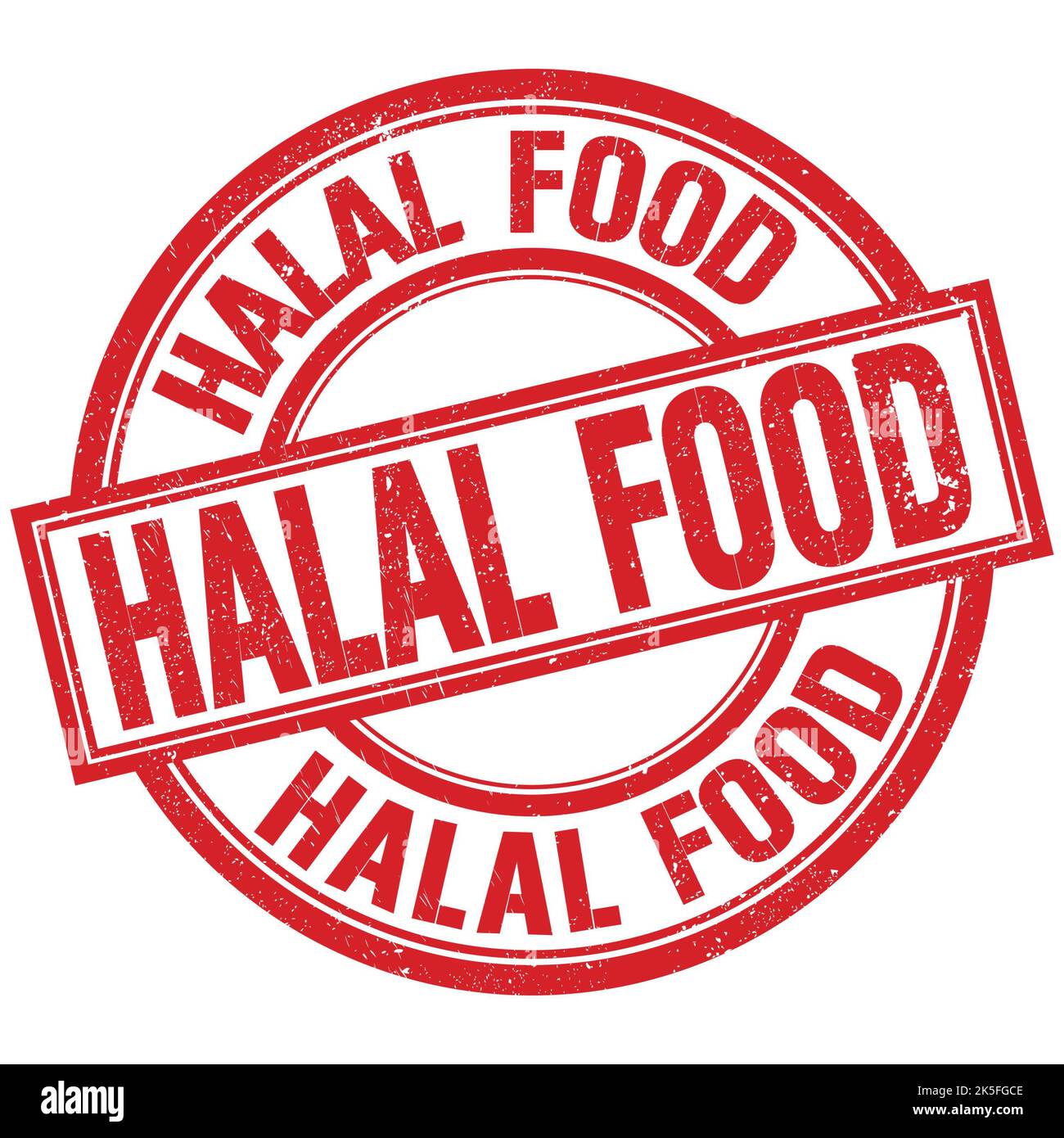 HALAL FOOD text written word on red round stamp sign Stock Photo - Alamy