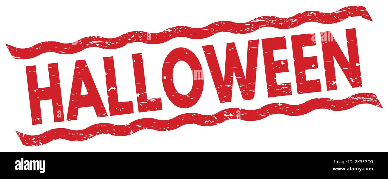 HALLOWEEN text written on red lines stamp sign Stock Photo - Alamy